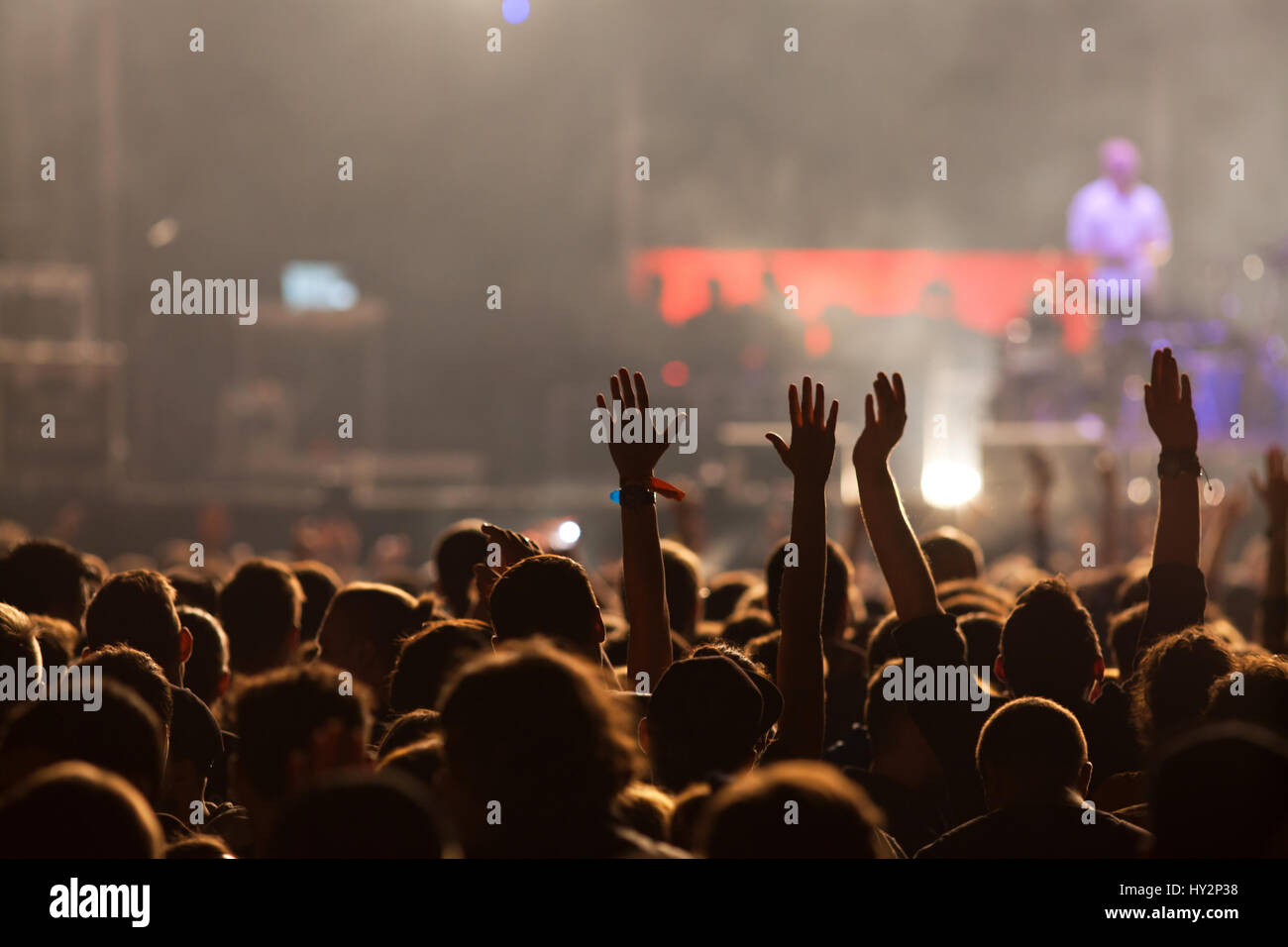 crowd at concert - summer music festival Stock Photo - Alamy