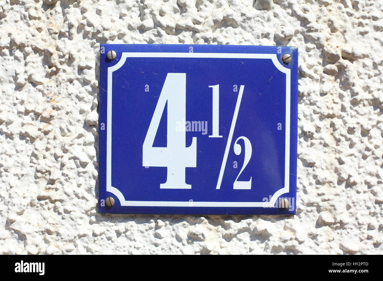 Blue House Number Sign Stock Photo - Alamy