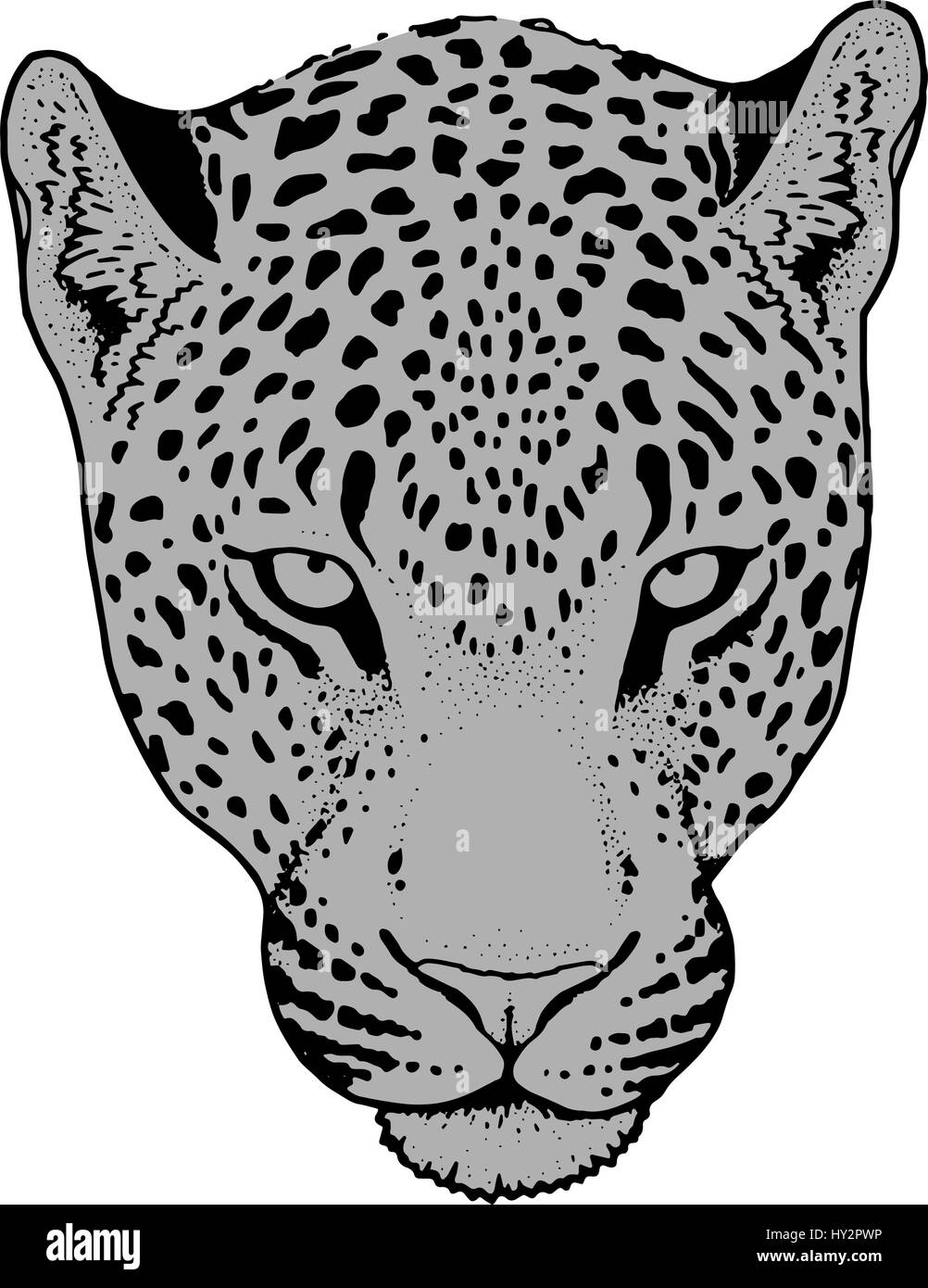 Leopard face tattoo ,Vector illustration, print Stock Vector Image ...