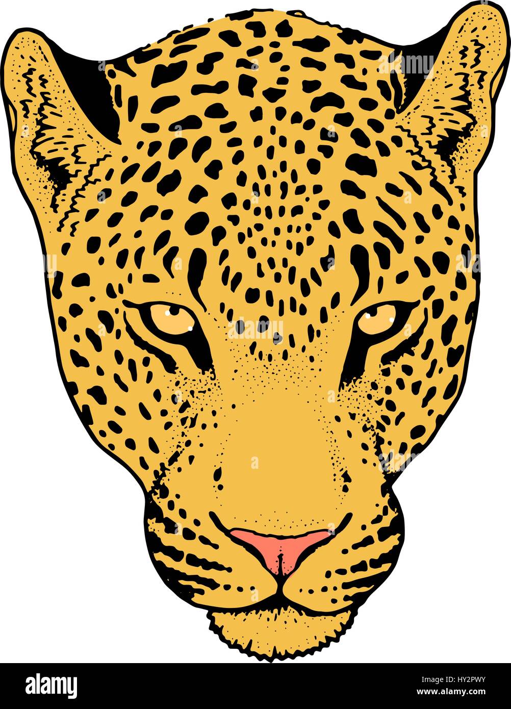 Leopard face tattoo ,Vector illustration, print Stock Vector Image ...