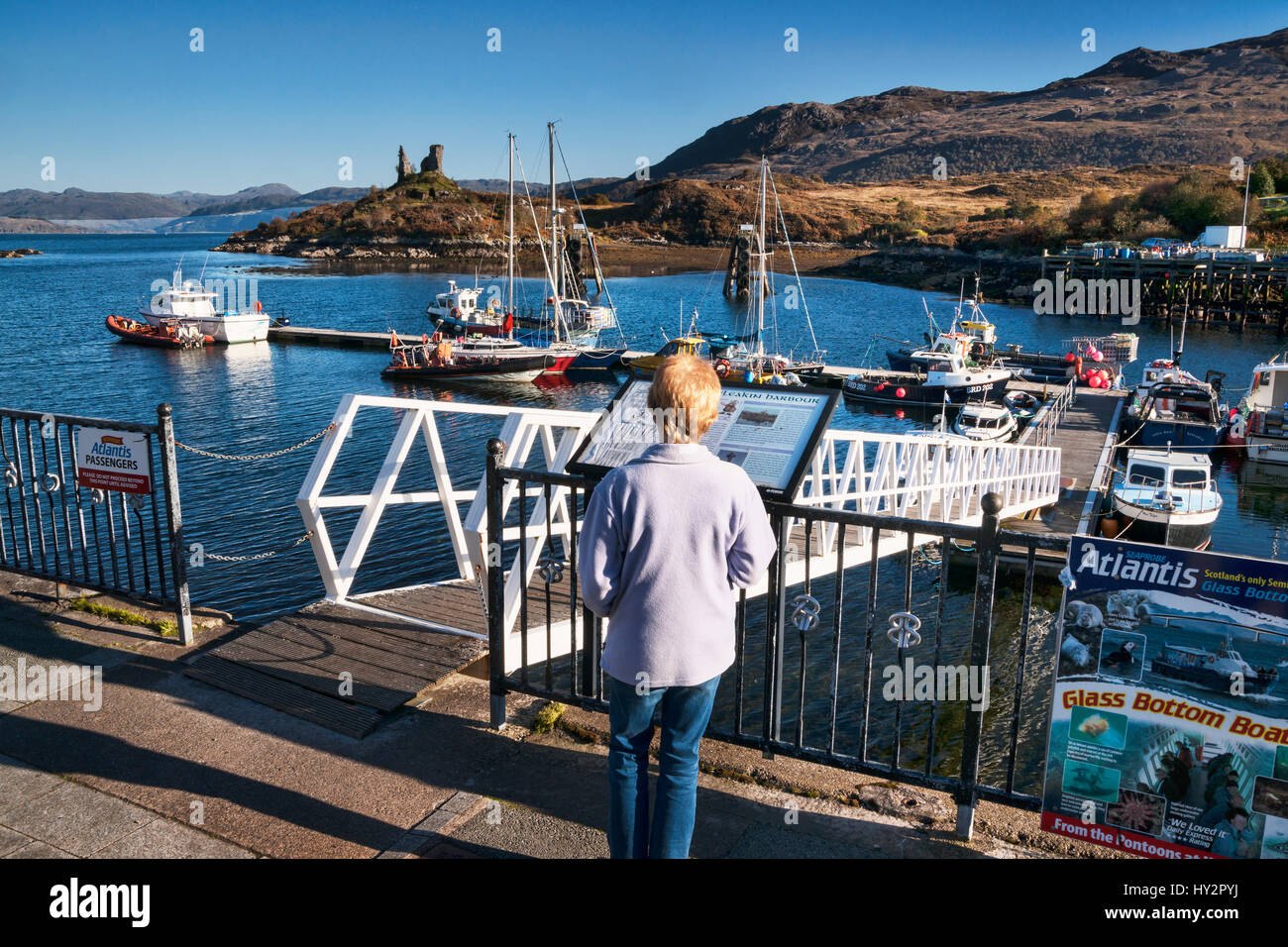 Kyleakin harbour and castle, Skye, Highland, Scotland, UK Stock Photo ...