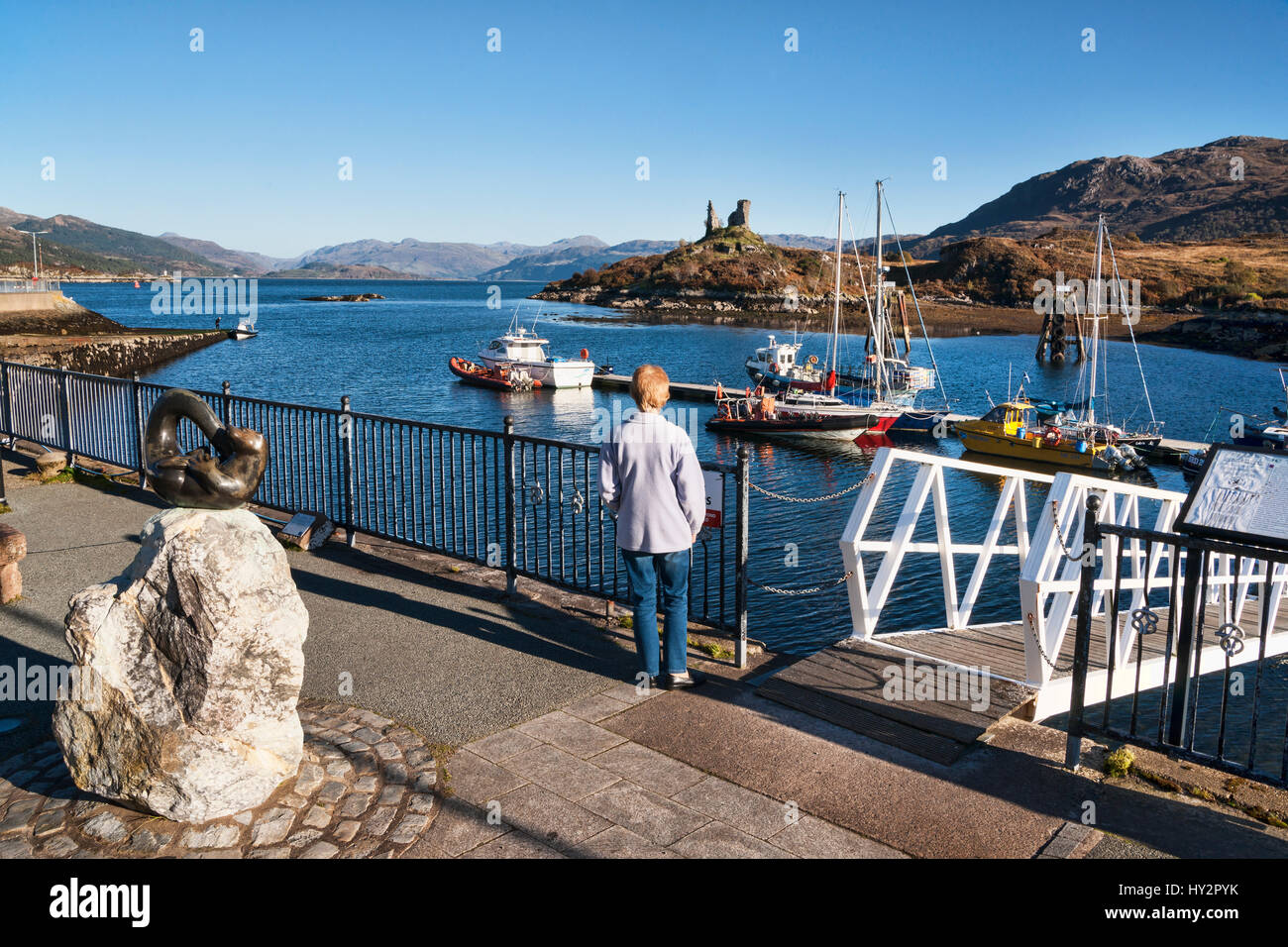 Kyleakin harbour and castle, Skye, Highland, Scotland, UK Stock Photo ...