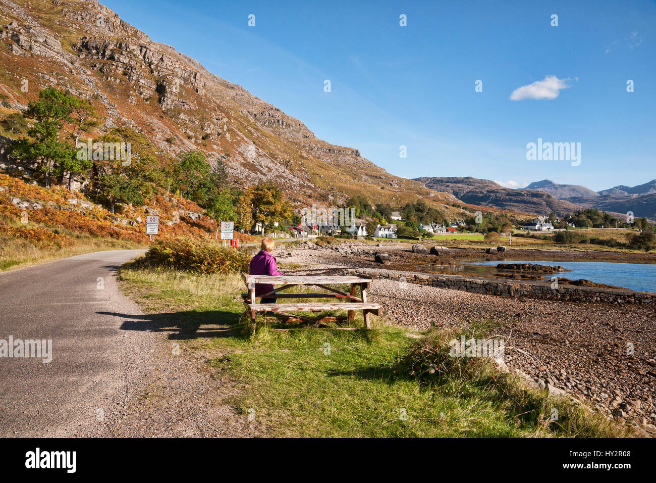 Torridon village, Upper Loch Torridon, Kinlochewe, Highland, Scotland ...