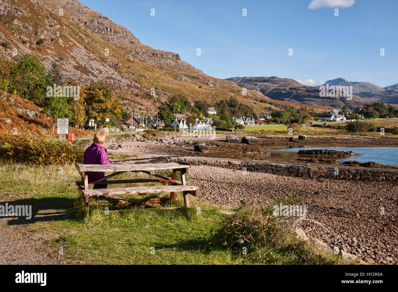 Torridon village, Upper Loch Torridon, Kinlochewe, Highland, Scotland ...