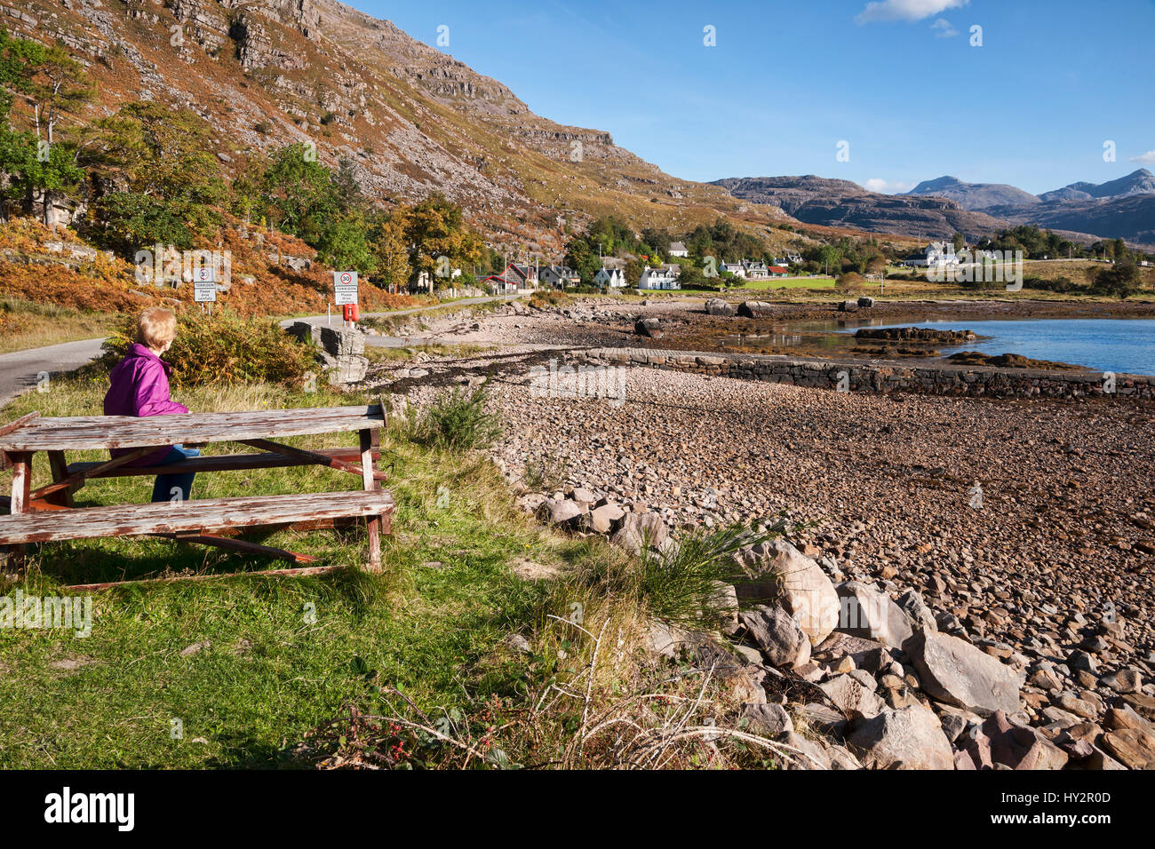 Torridon village, Upper Loch Torridon, Kinlochewe, Highland, Scotland ...