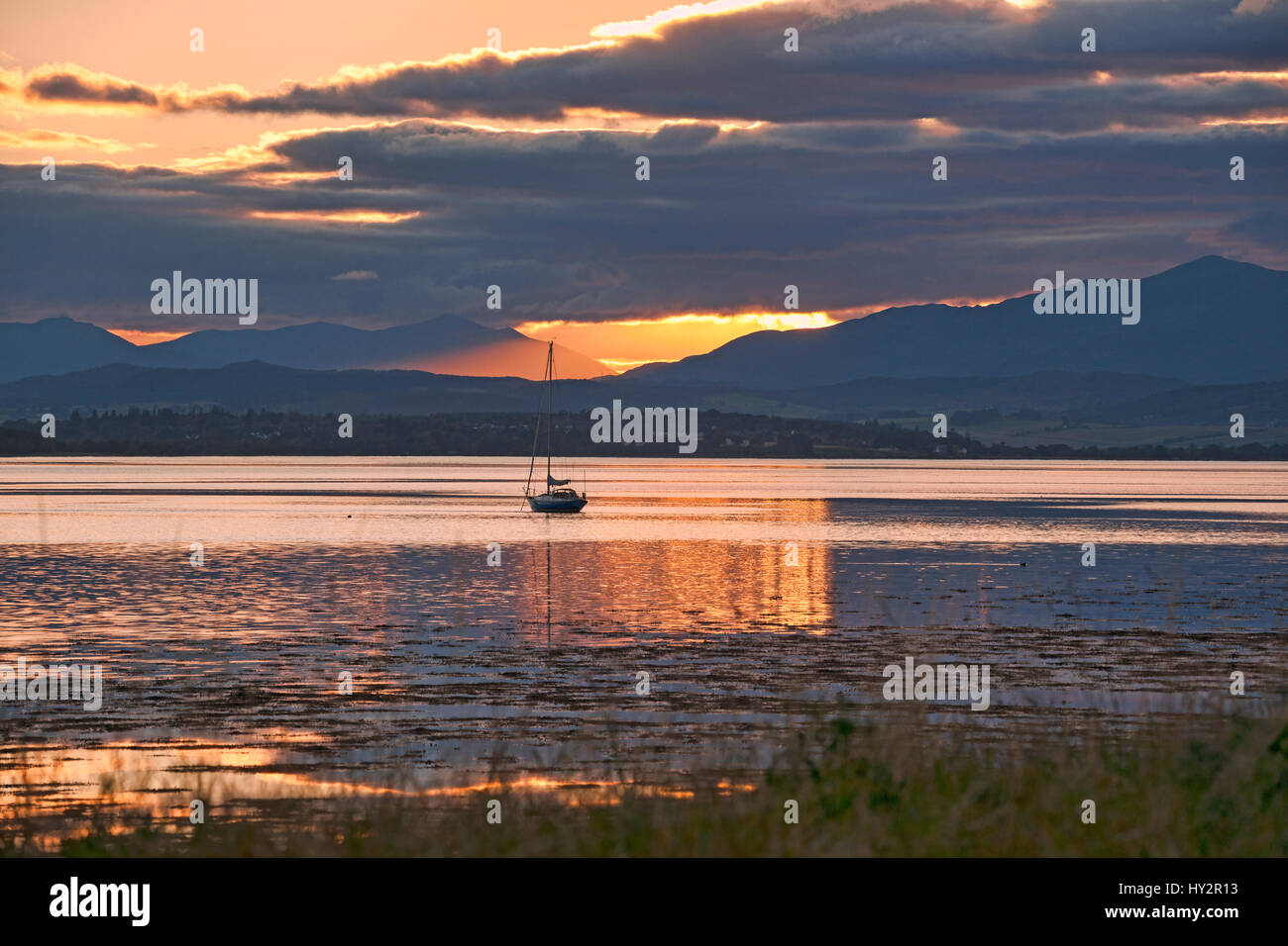 Sunset over Beauly Firth, Inverness, Highland, Scotland, UK Stock Photo ...