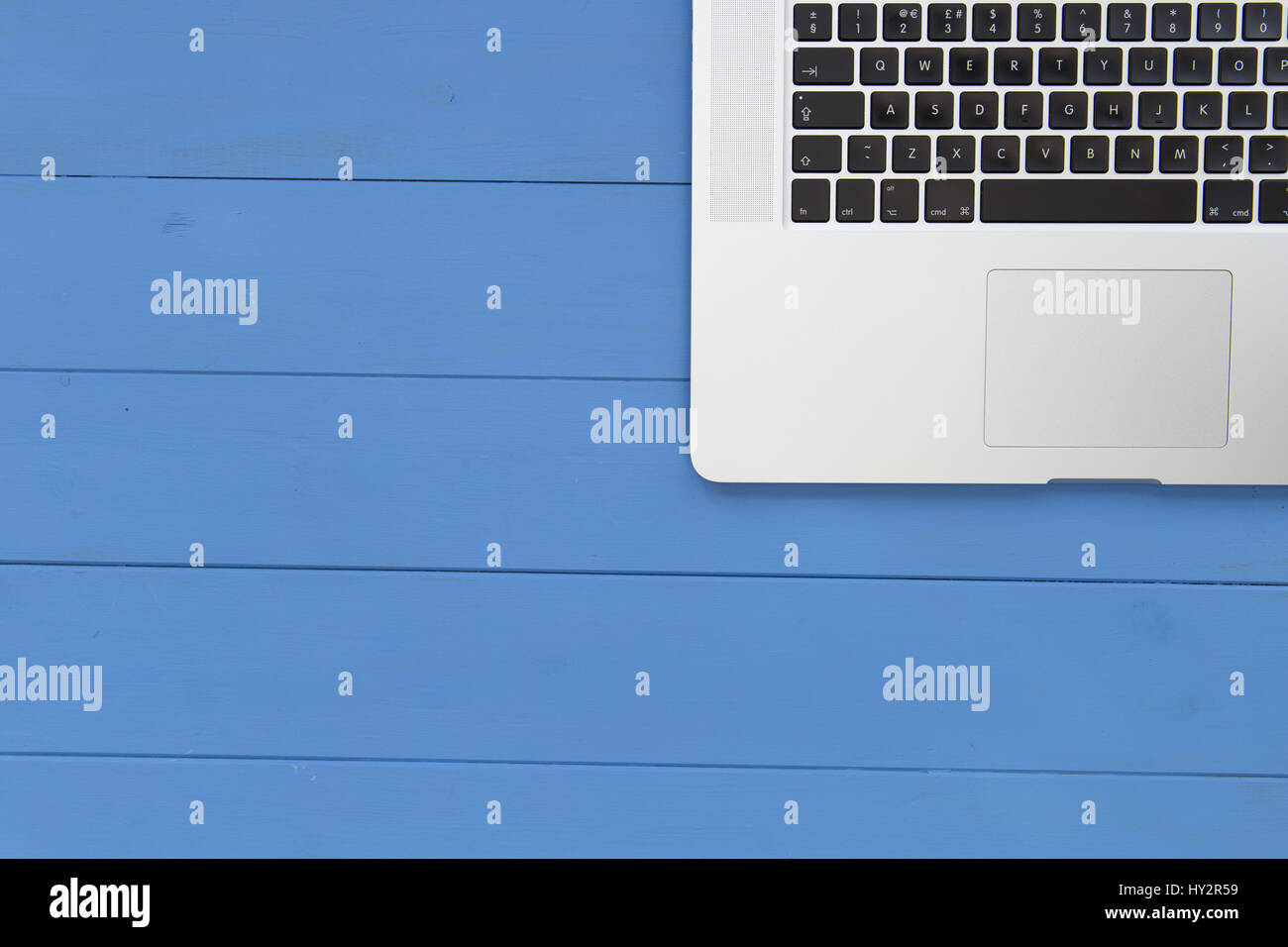 Overhead shot of laptop computer Stock Photo - Alamy