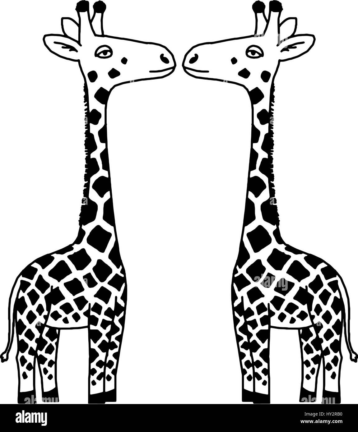 Cute Giraffe Clipart Black And White