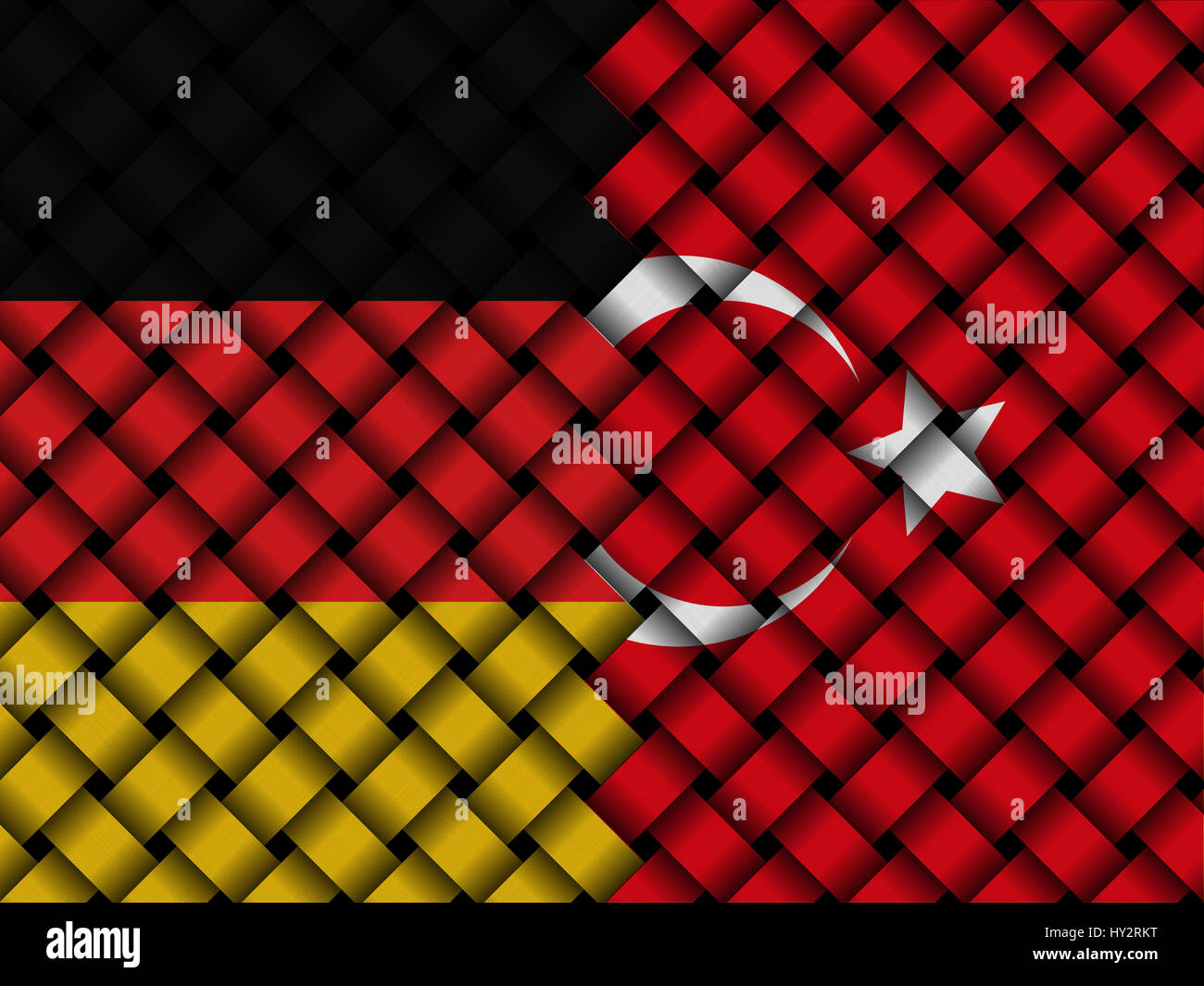 Entwined flags hi-res stock photography and images - Alamy