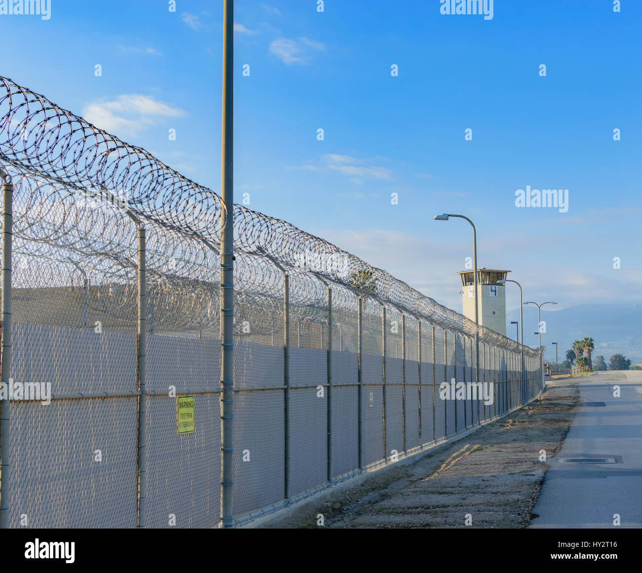 Prison barbed wire fence architecture hi-res stock photography and ...
