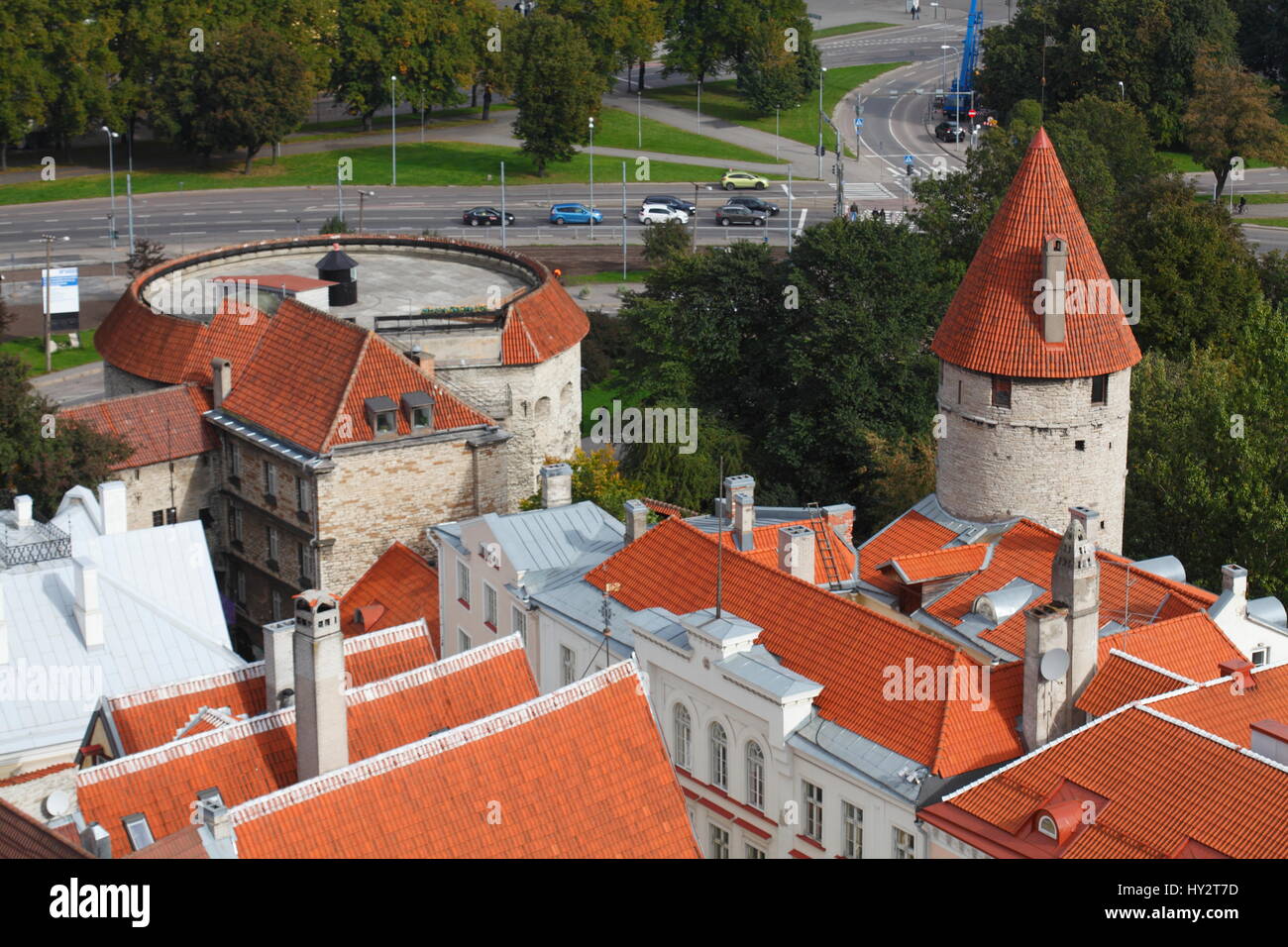 Old Town Wall and Towers, Tallinn, Estonia Stock Photo - Alamy