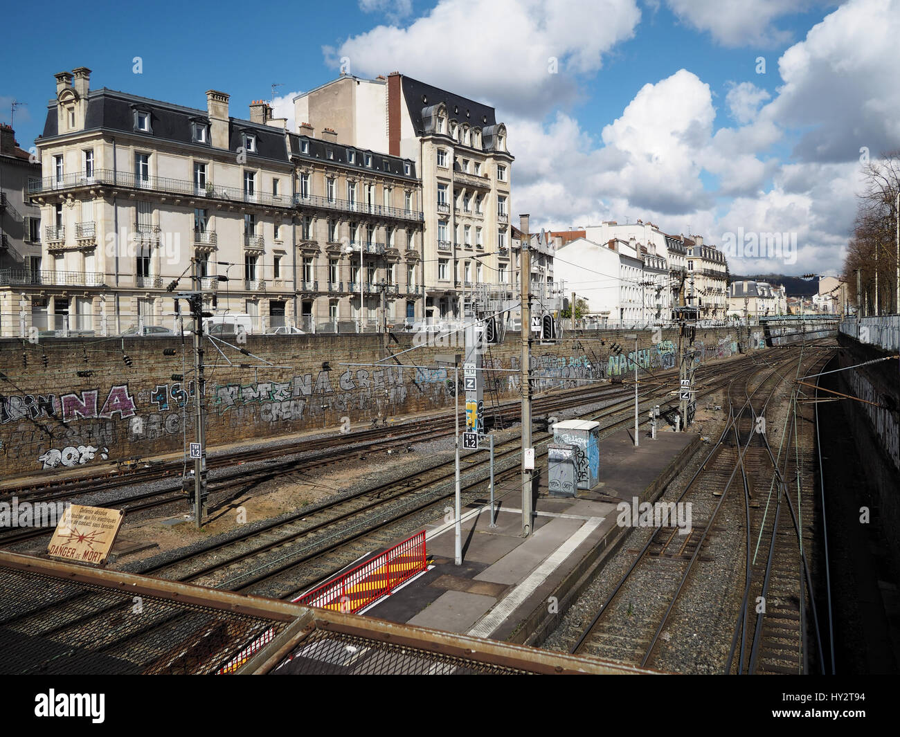 Railways of the main trainstation in Nancy (France Stock Photo - Alamy