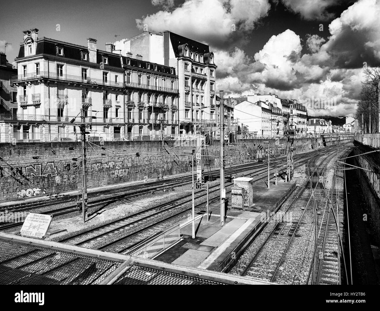 Railways of the main trainstation in Nancy (France Stock Photo - Alamy