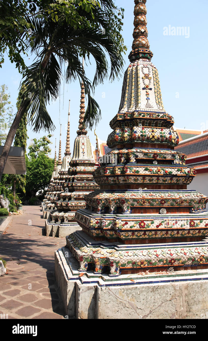 Temple of the Reclining Buddha Wat Pho in Bangkok, Thailand Stock Photo ...
