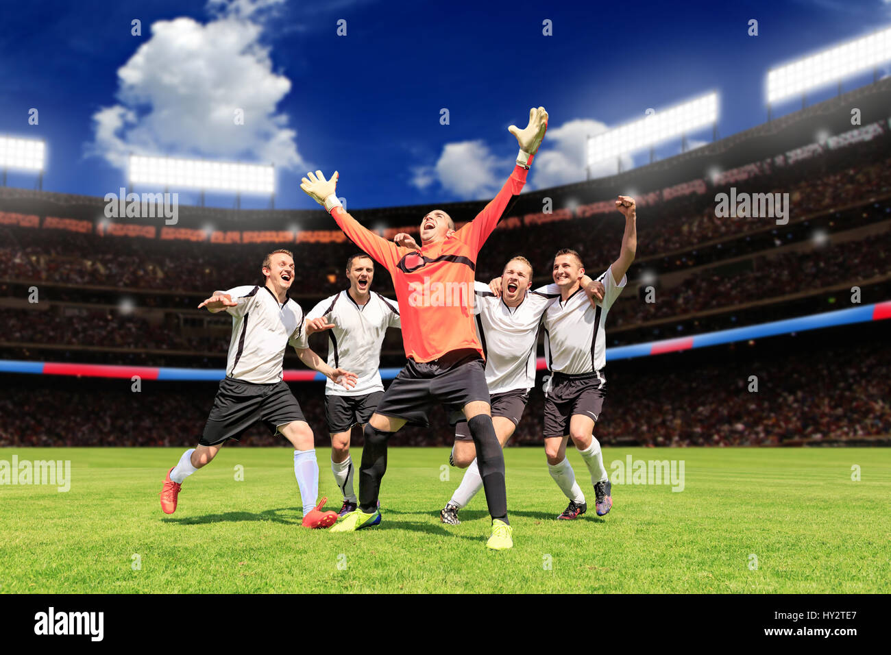 Winning football player cheering hi-res stock photography and images ...