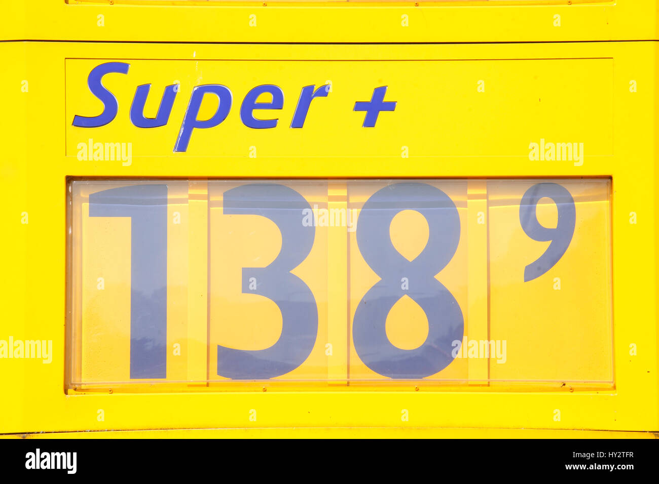 Electronic price display at a petrol station, Bremen, Germany, europe ...