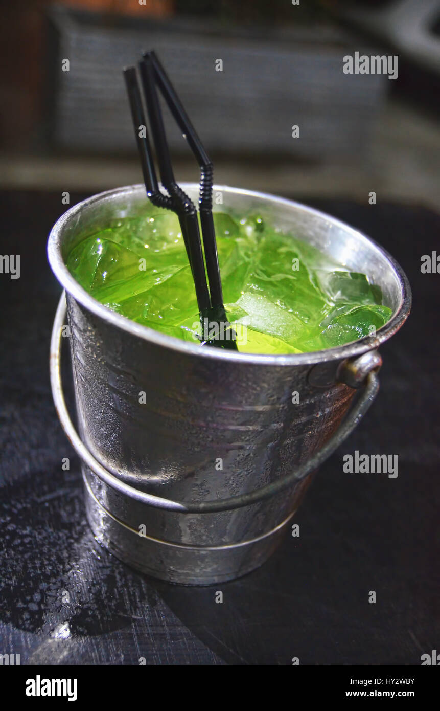 A bucket of melon syrup Stock Photo - Alamy