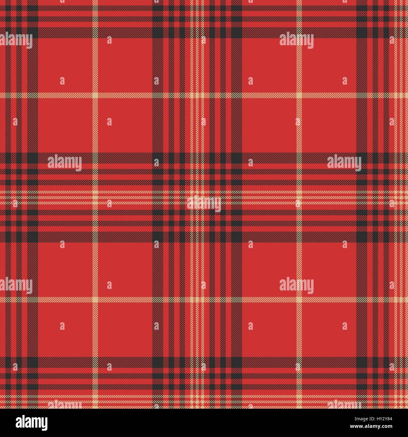 Check red tartan seamless pattern. Vector illustration Stock Vector ...
