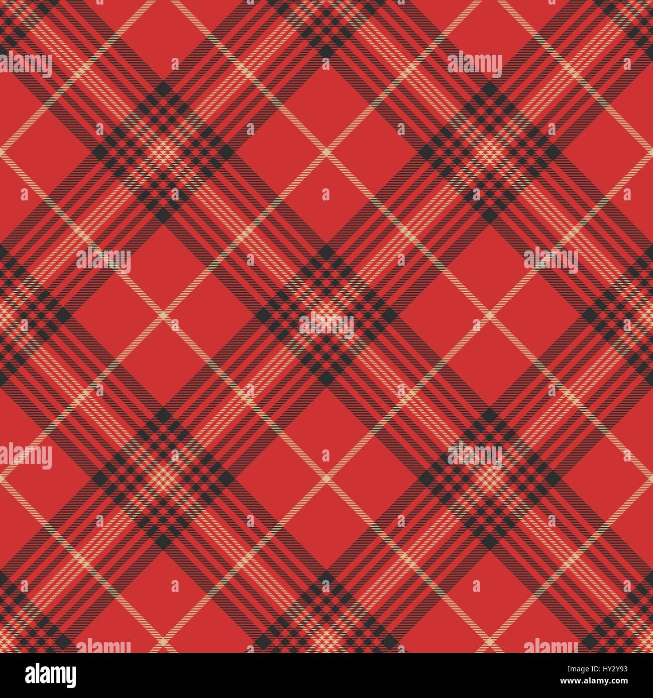 Check red tartan seamless pattern. Vector illustration Stock Vector ...