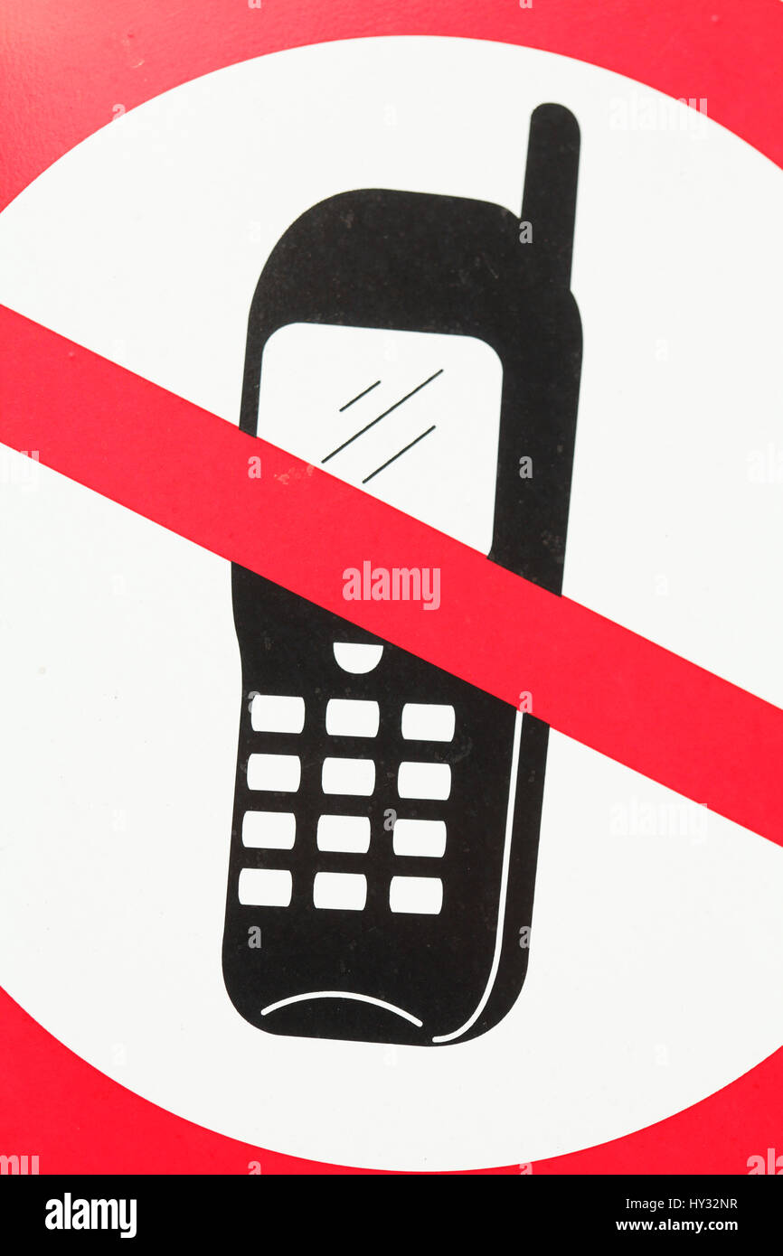 handy prohibition sign Stock Photo - Alamy