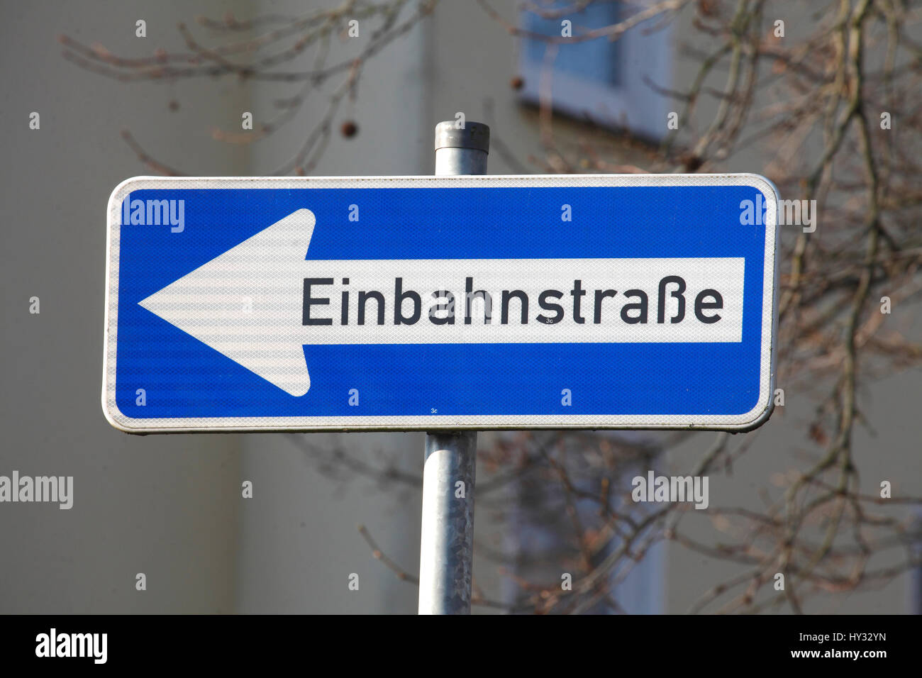 Road Sign One Way street Stock Photo - Alamy