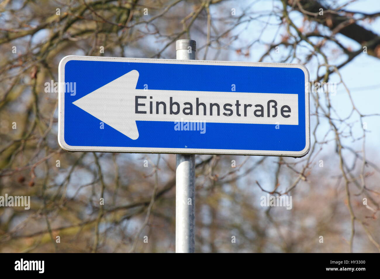Road Sign One Way street Stock Photo - Alamy