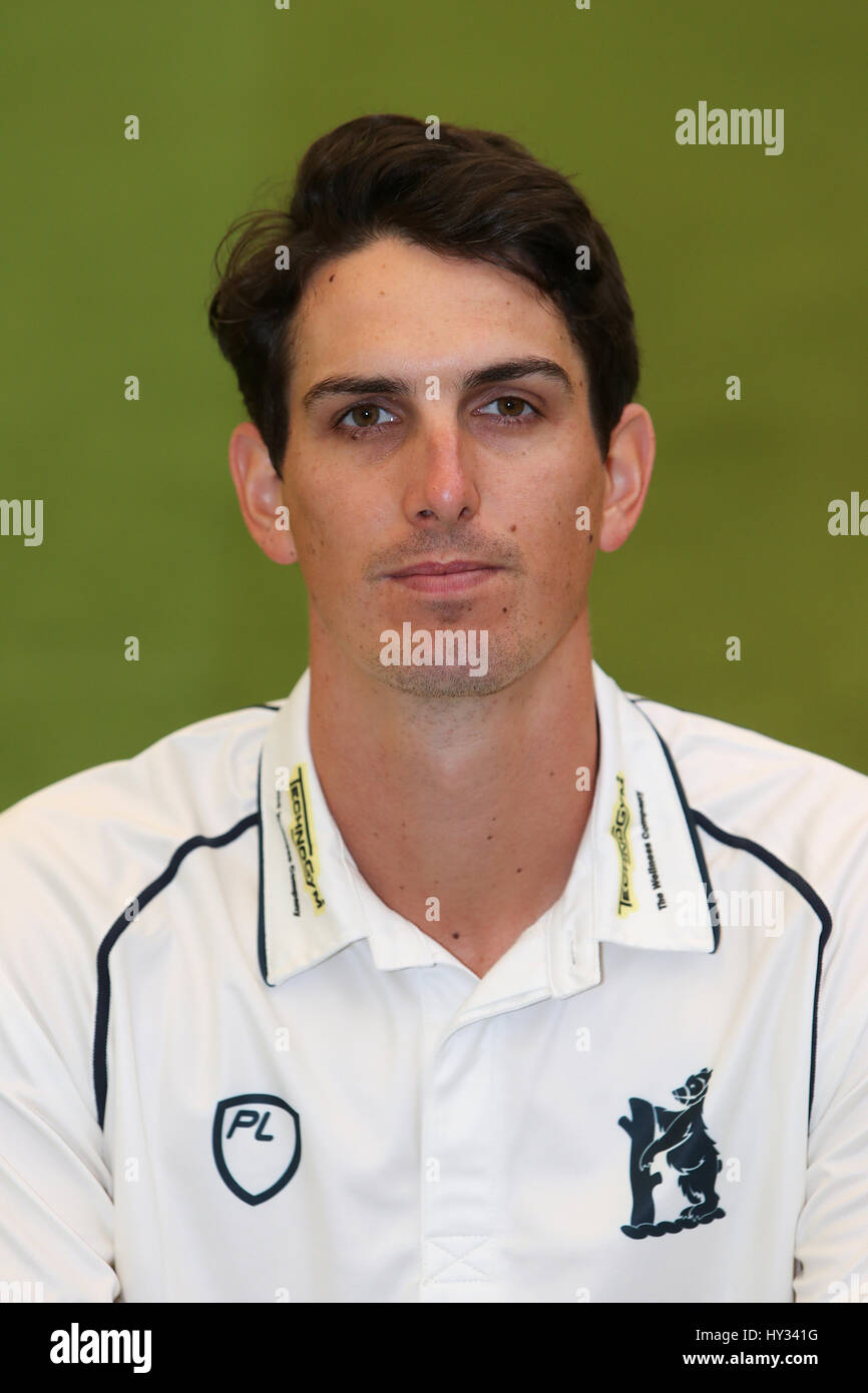 Warwickshire's Chris Wright during a photocall at Edgbaston, Birmingham ...