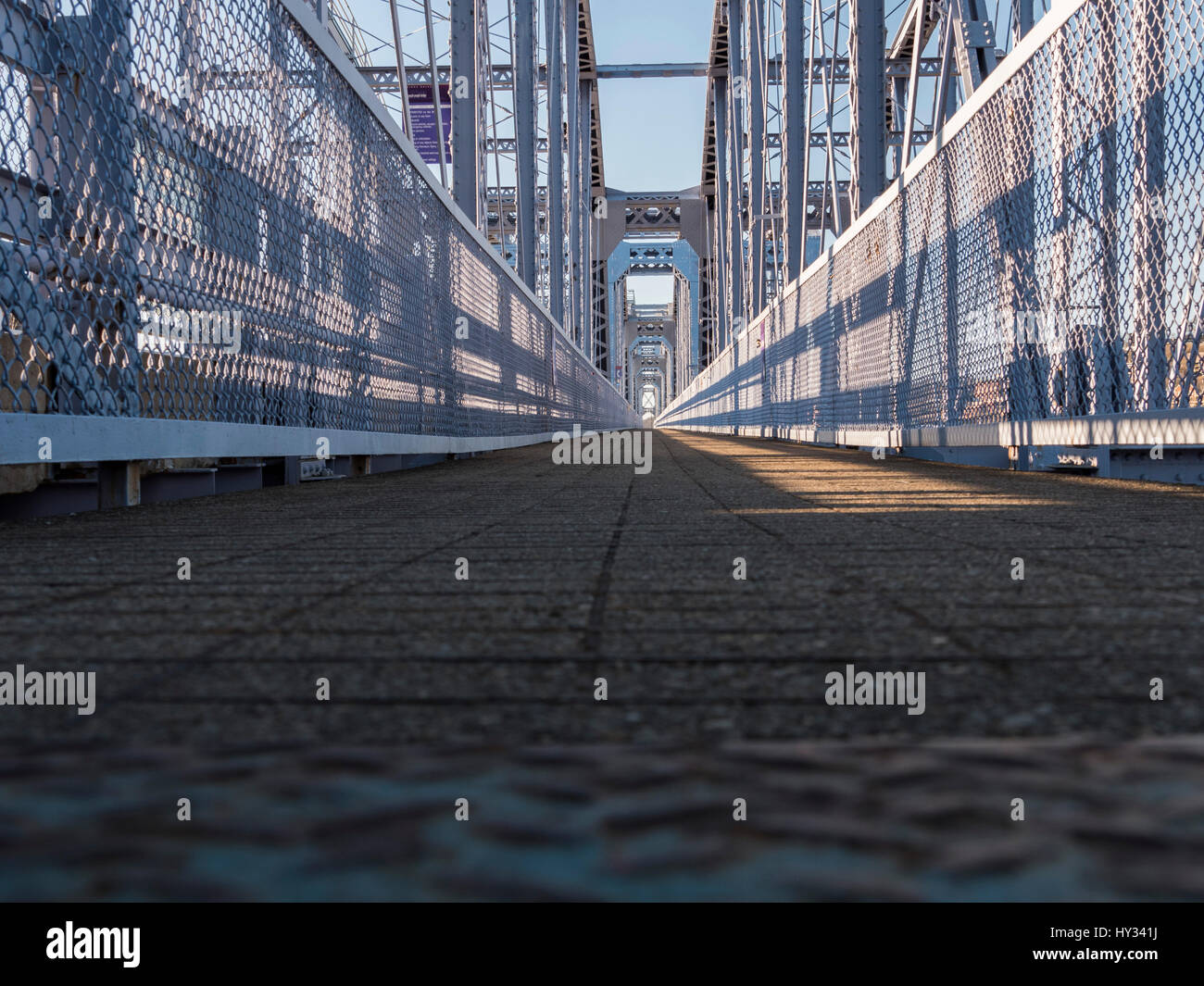 Looking down the bridge Stock Photo - Alamy