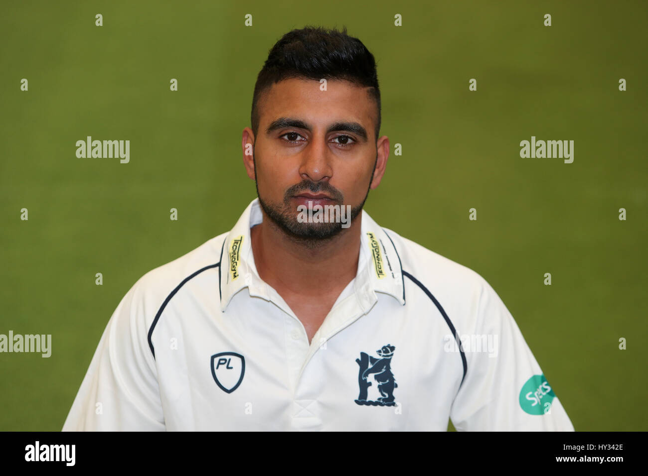 Warwickshire's Ateeq Javid during a photocall at Edgbaston, Birmingham ...