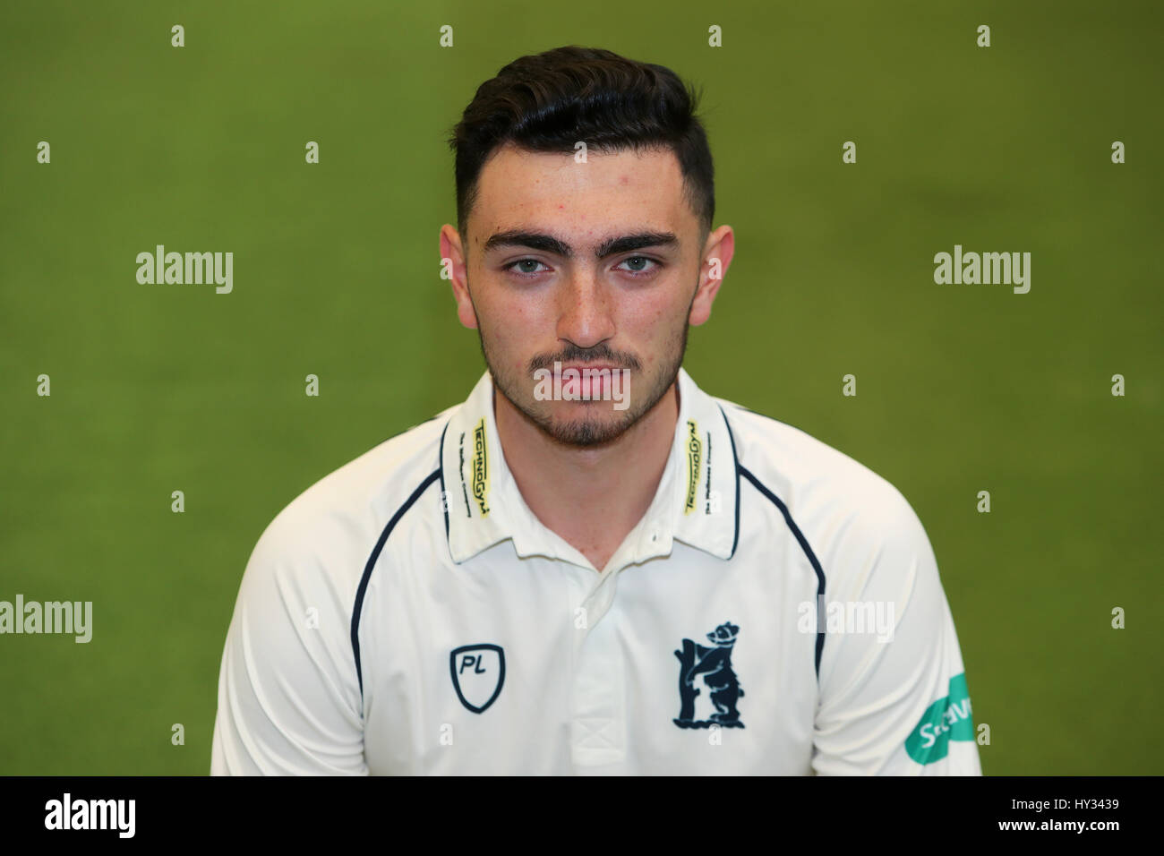 Warwickshire's George Panayi during a photocall at Edgbaston ...