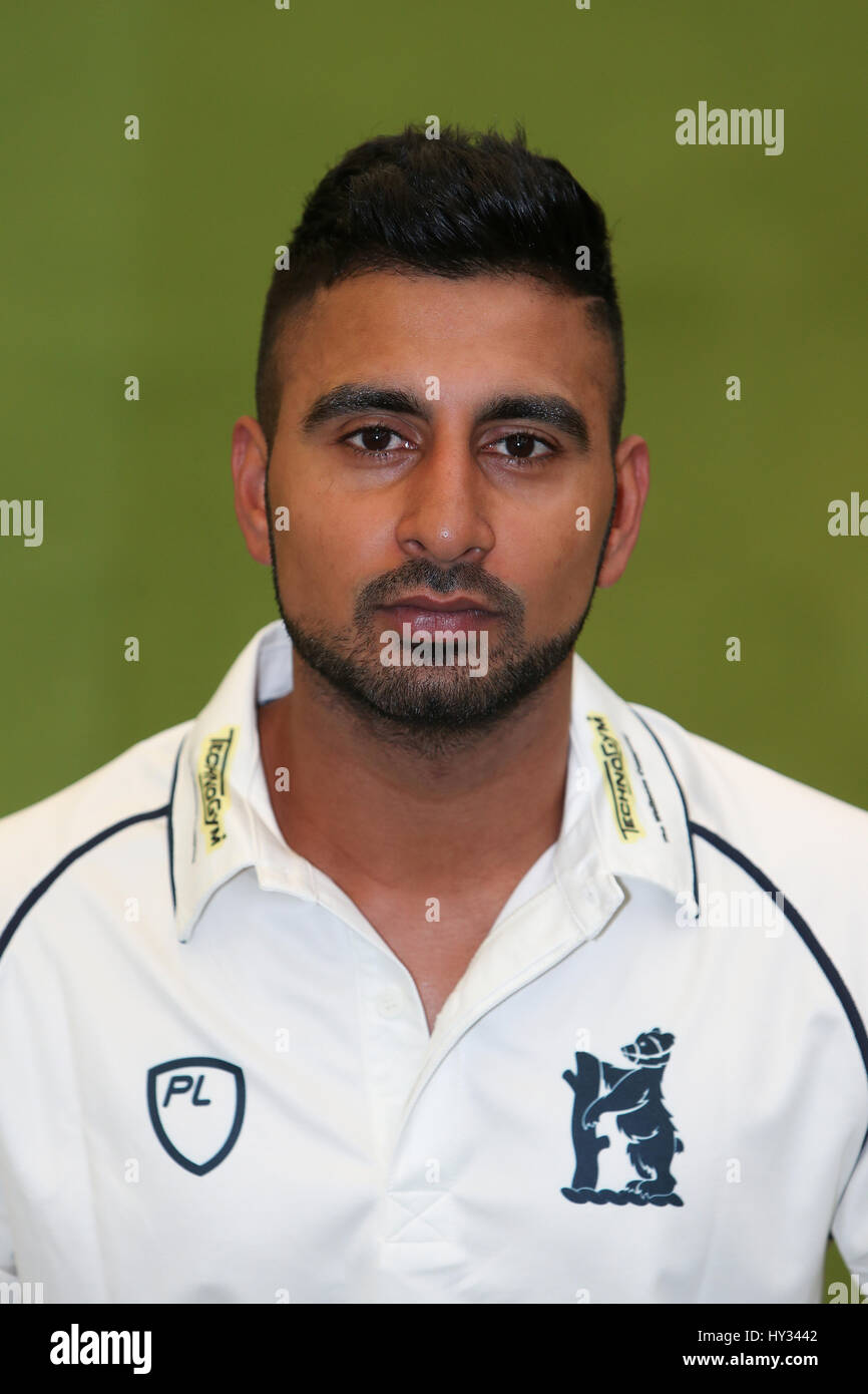 Warwickshire's Ateeq Javid during a photocall at Edgbaston, Birmingham ...