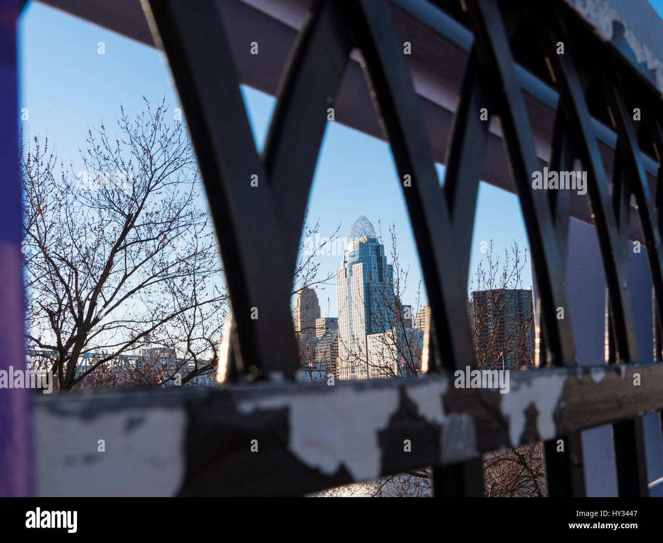 Peering through the bridge Stock Photo - Alamy