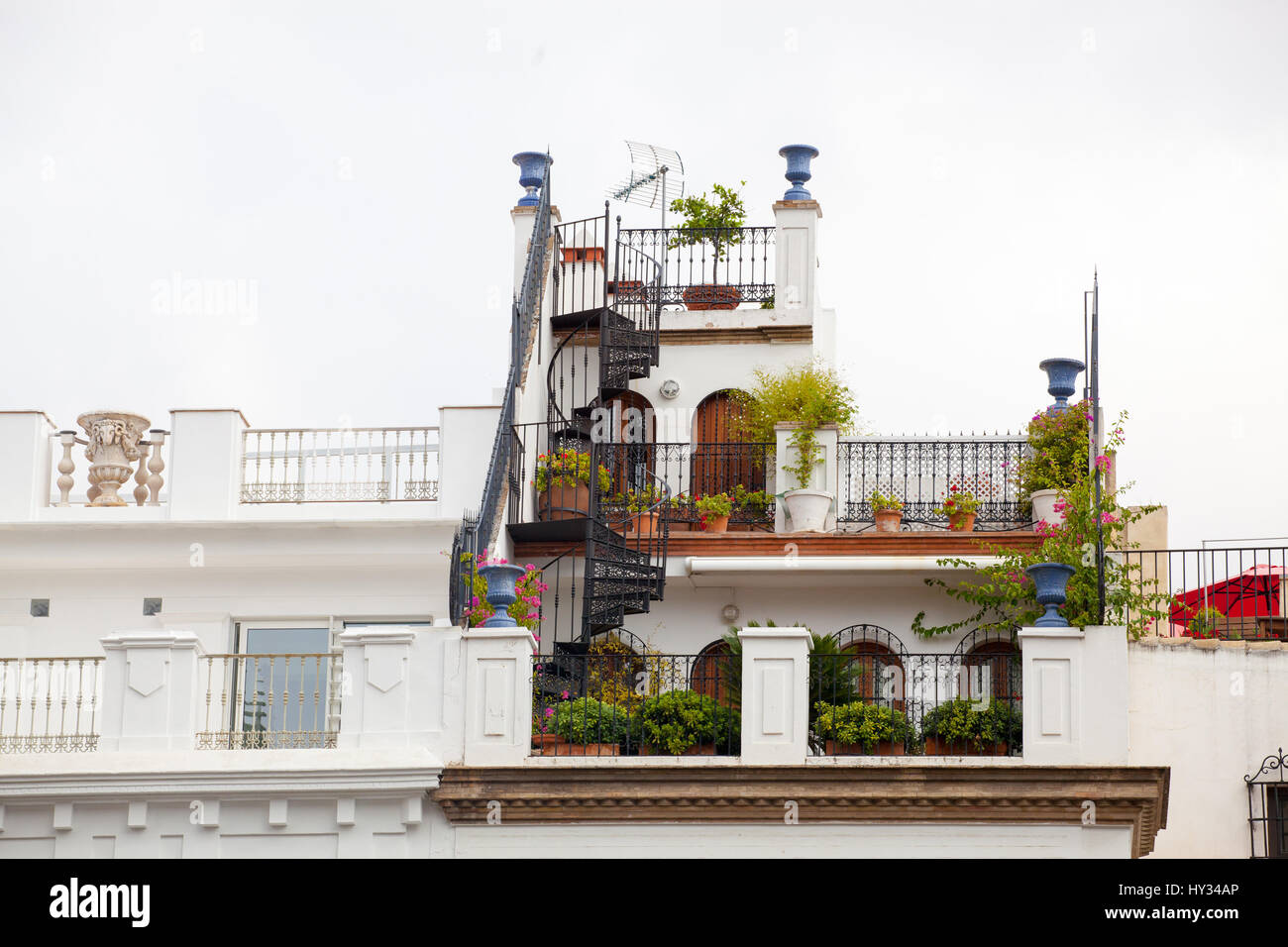 Spanish Balconies Interior Stairs The Eccentric Living Room Has A
