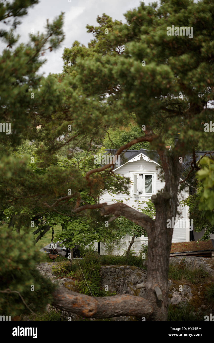 White house hidden behind trees hi-res stock photography and images - Alamy