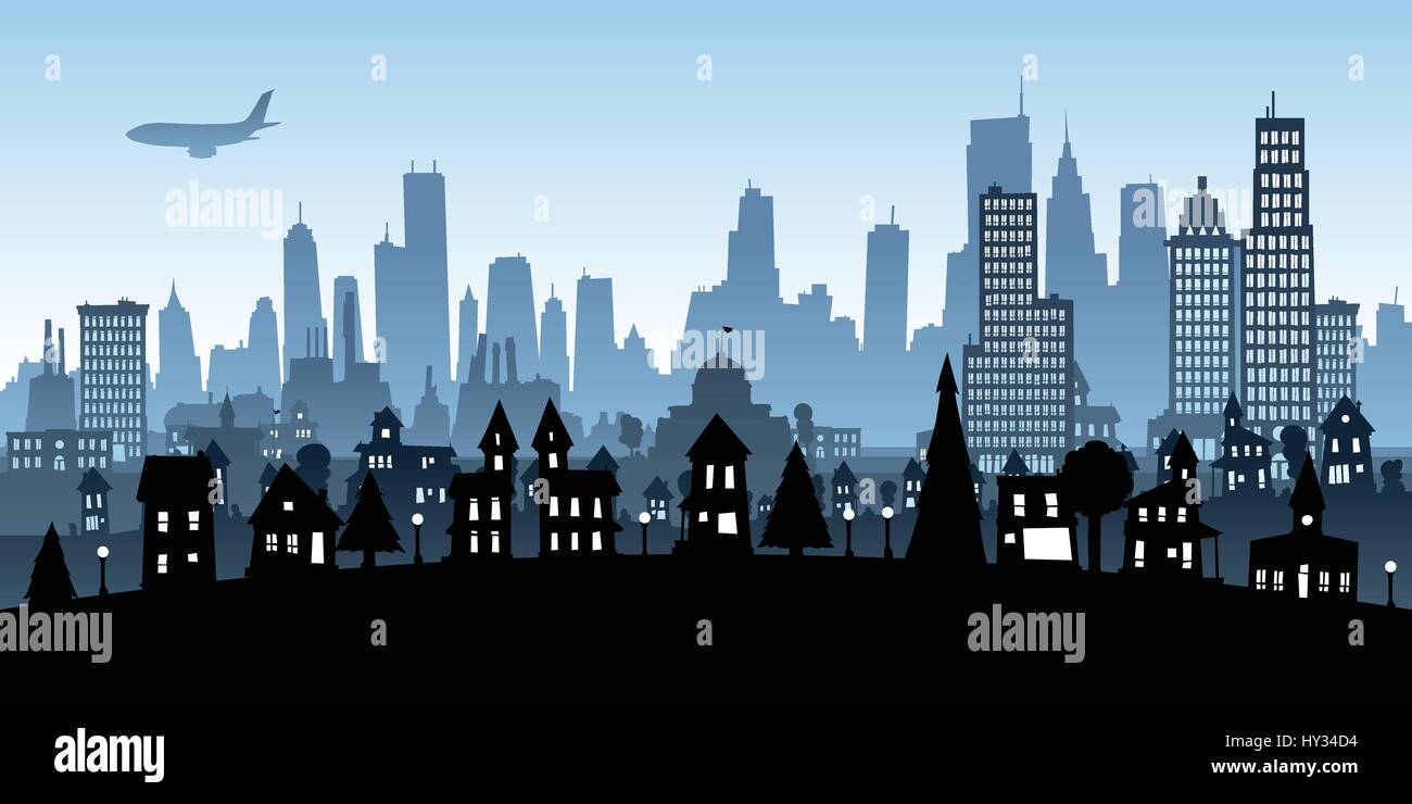 Residential downtown Stock Vector Images - Alamy