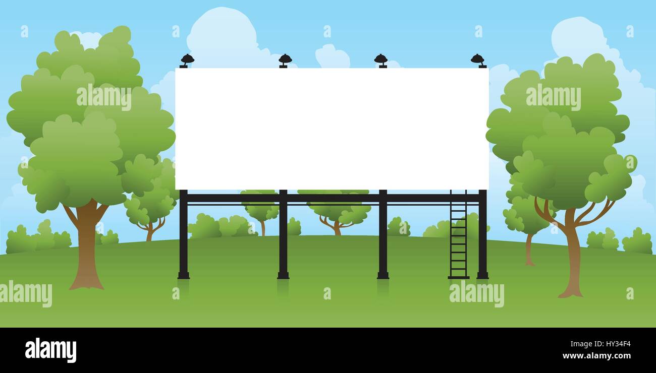 Tree billboard Stock Vector Images - Alamy
