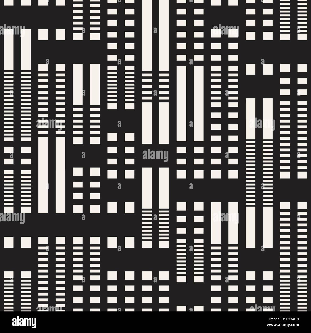 Black and White Irregular Dashed Lines Pattern. Abstract Vector ...