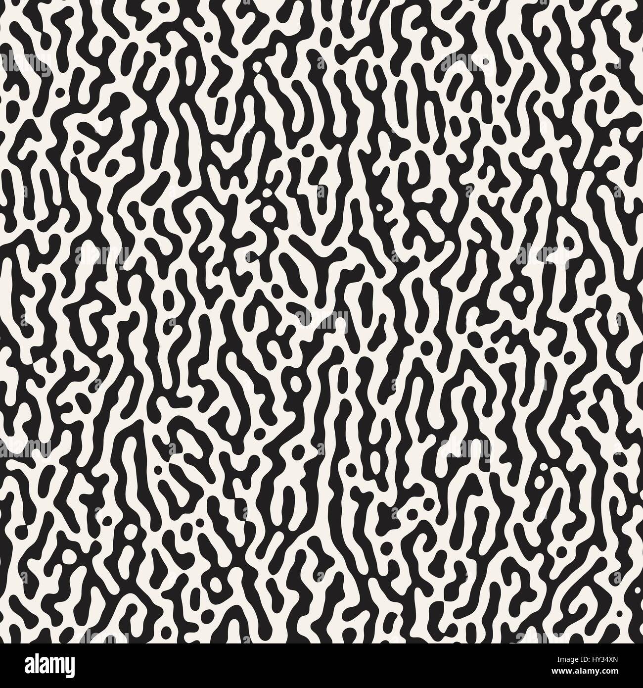 Vector Seamless Grunge Pattern. Black and White Organic Shapes. Messy ...