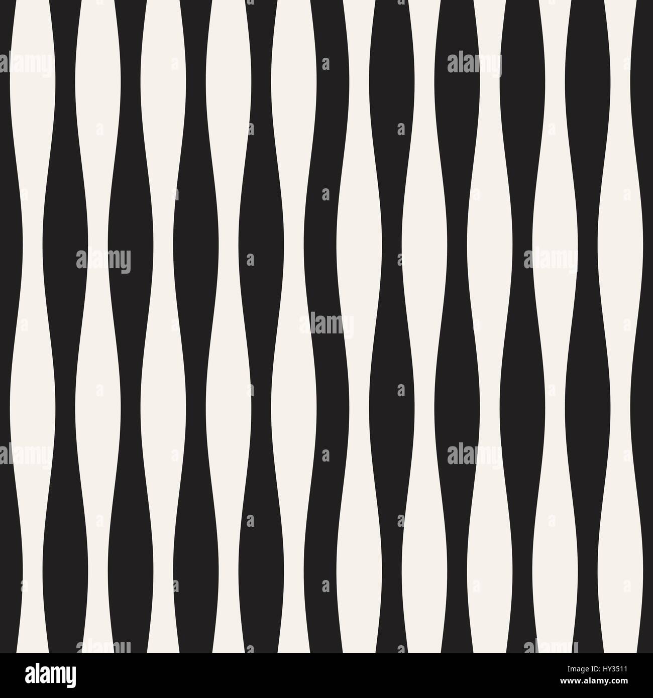 Wavy stripes vector seamless pattern. Retro wavy texture. Geometric ...