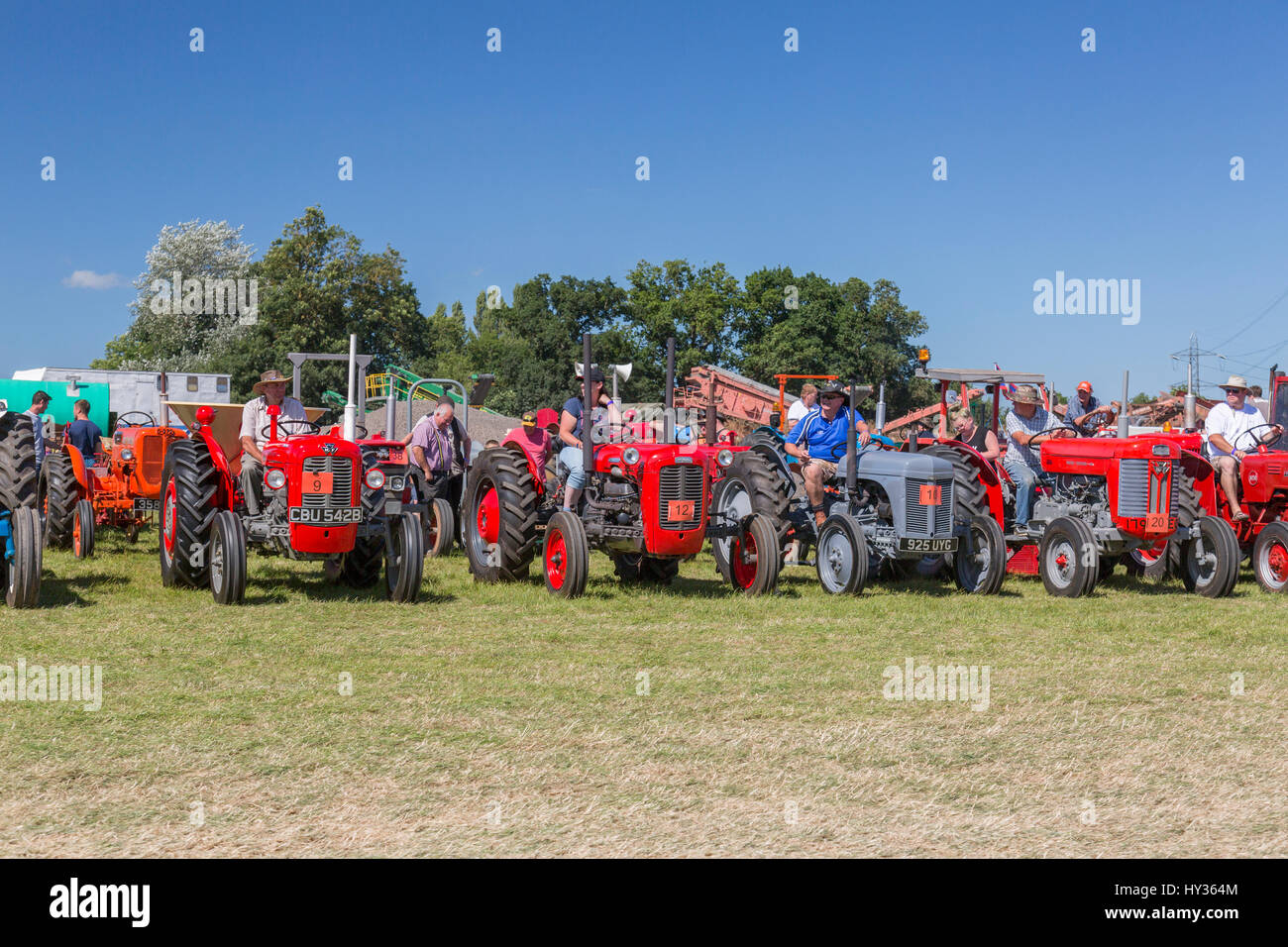 A display of assorted Massey Ferguson preserved tractors at the 2016 ...