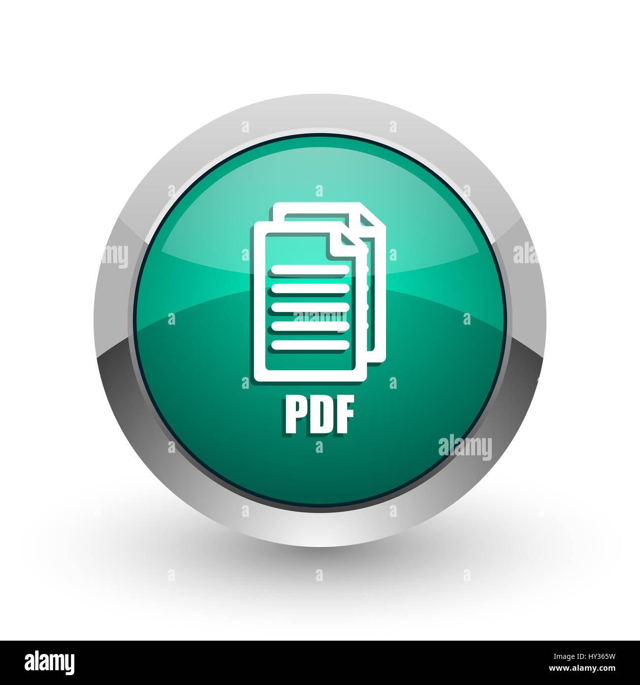 Pdf silver metallic chrome web design green round internet icon with ...