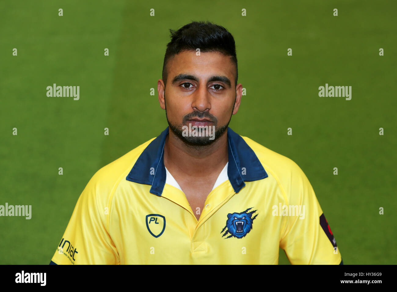 Warwickshire's Ateeq Javid during a photocall at Edgbaston, Birmingham ...