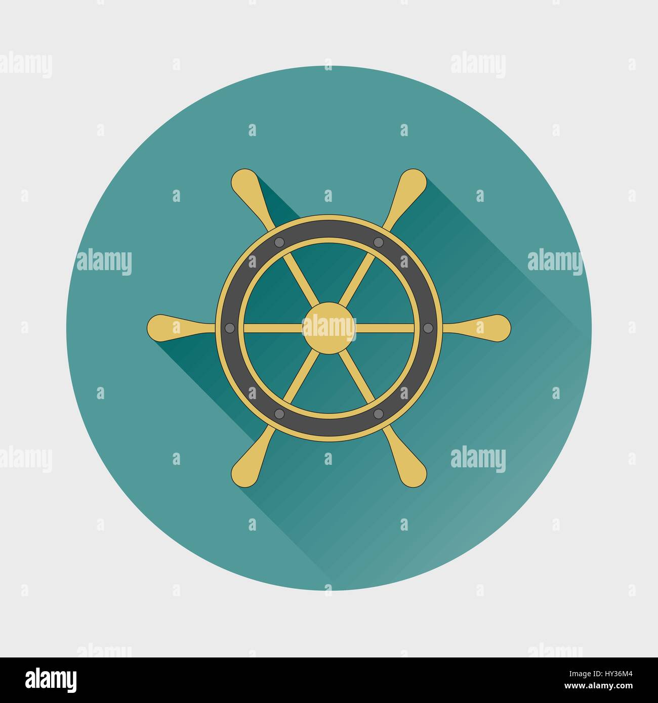 Ship wheel Icon Stock Vector Image & Art - Alamy