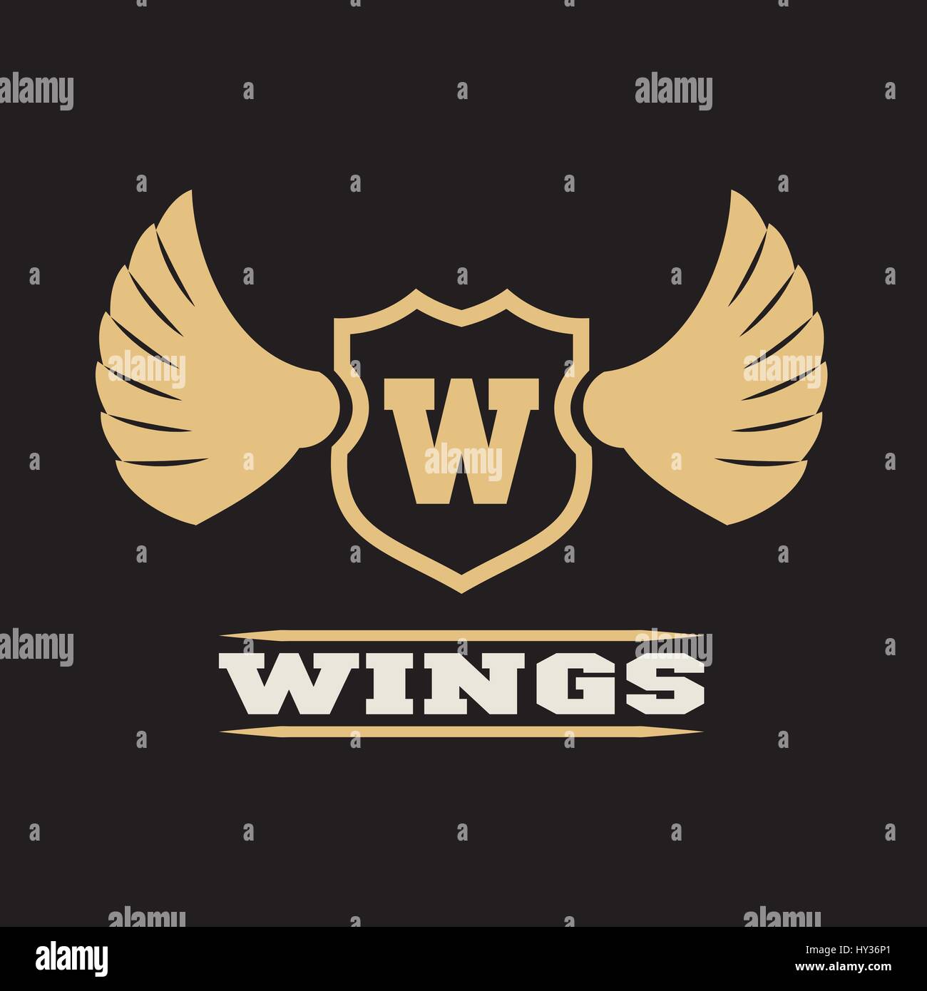 Pilot wings badge Stock Vector Images - Alamy