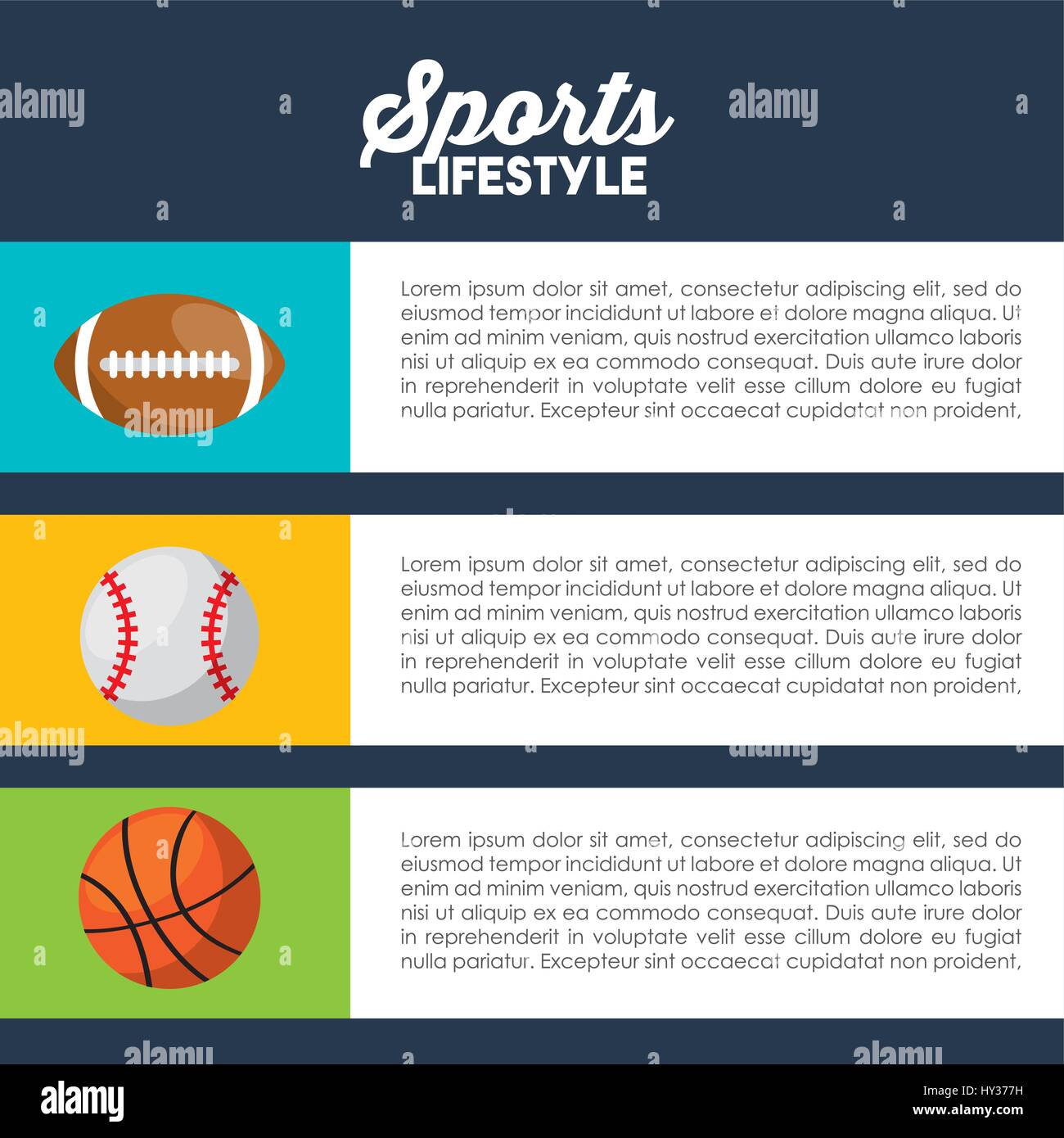sports infographic presentation. colorful design. vector illustration ...