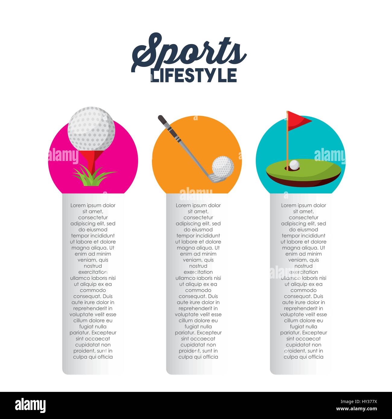 golf infographic presentation. colorful design. vector illustration ...