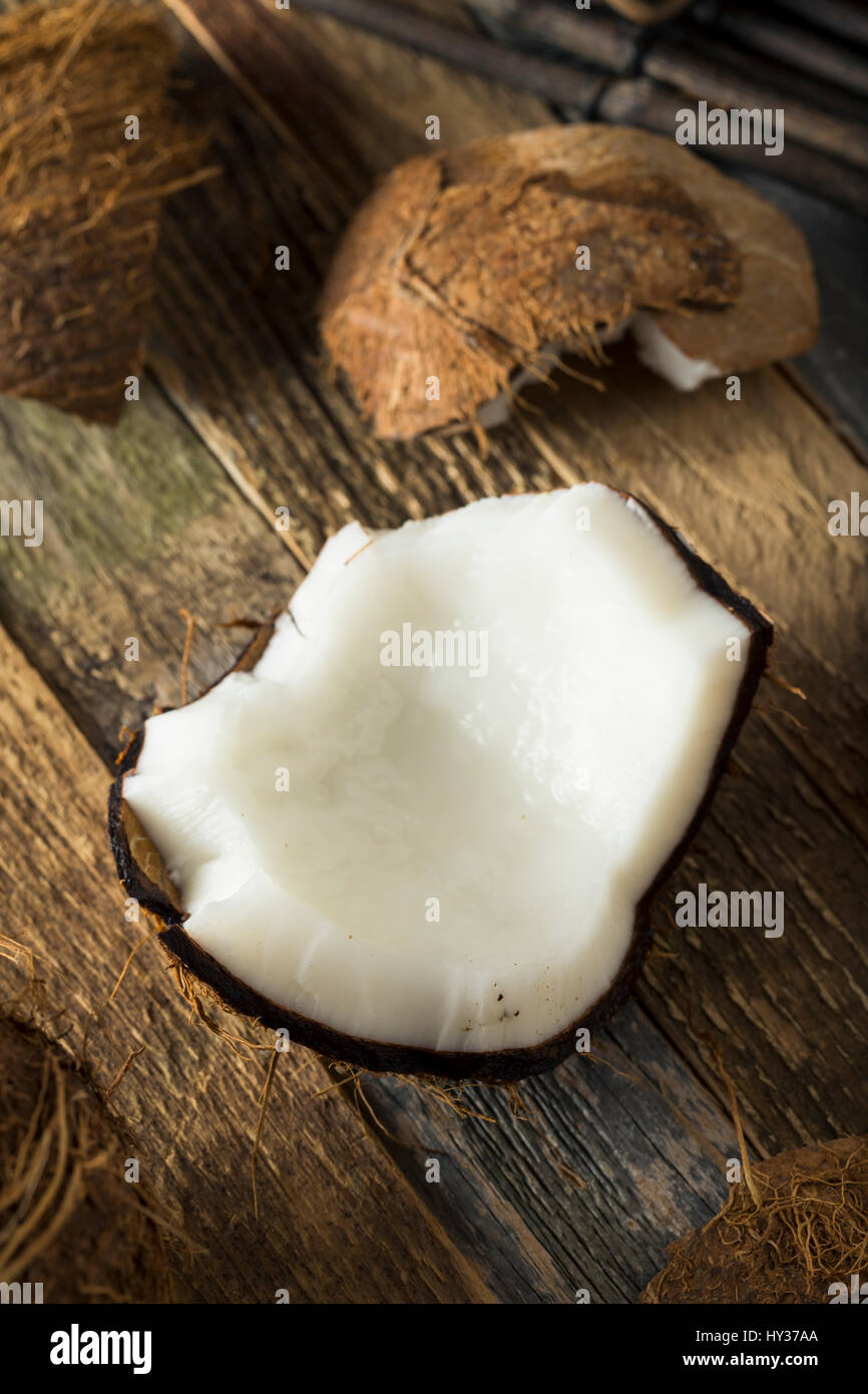 Raw Organic Tropical Brown Coconuts Ready to Open Stock Photo - Alamy