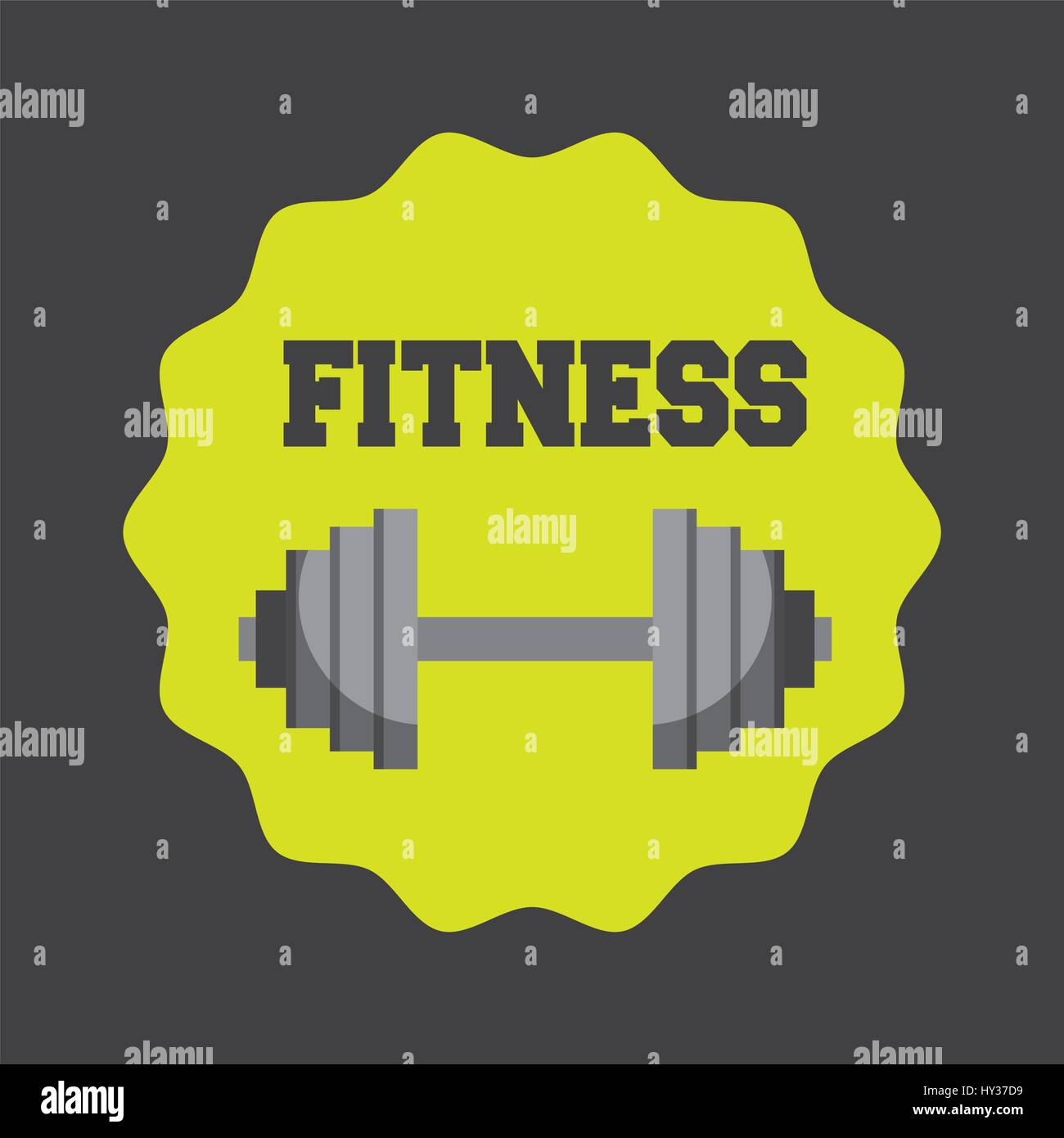 seal stam with dumbbell icon. colorful design. vector illustration ...
