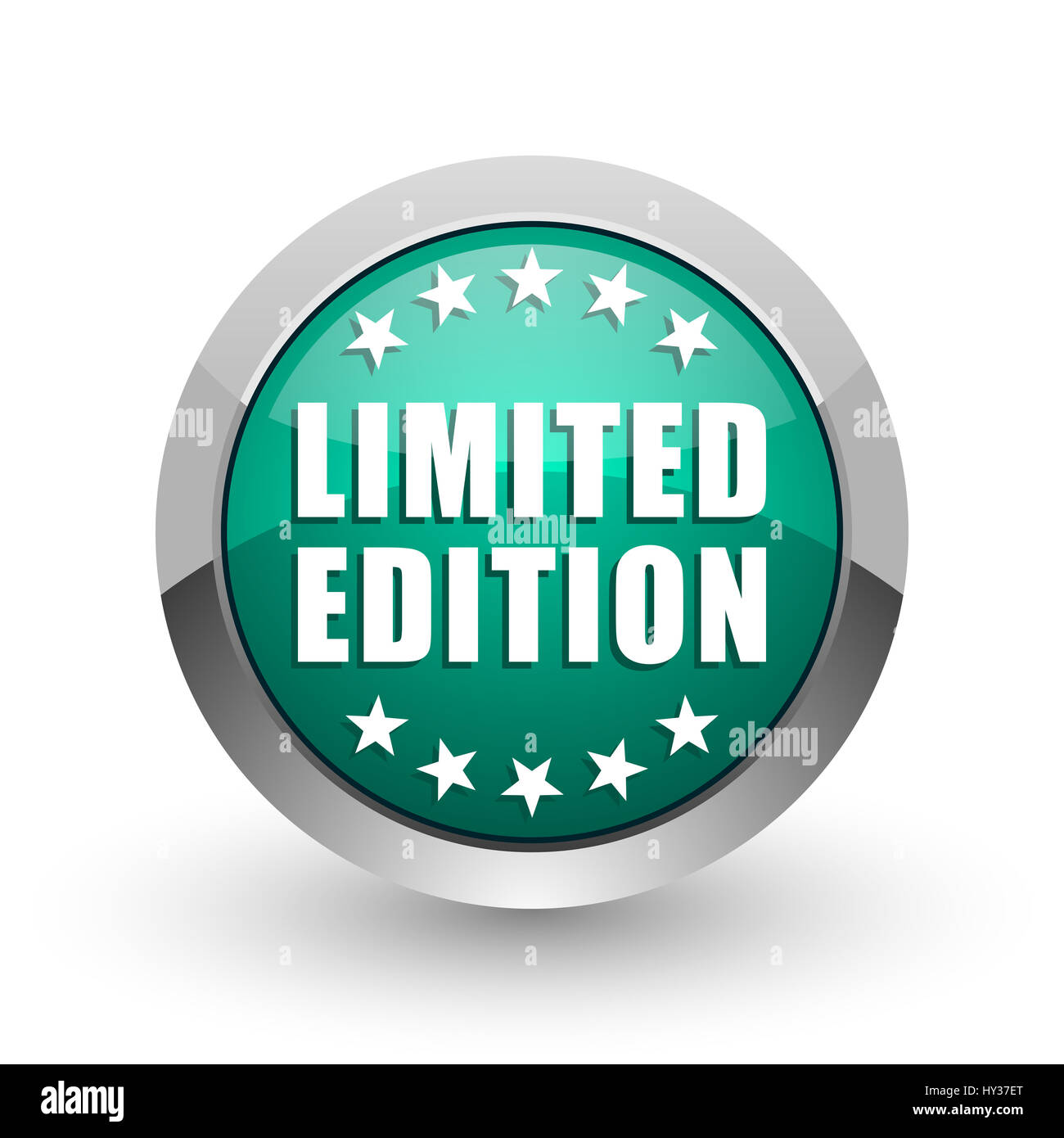 Limited edition silver metallic chrome web design green round internet ...