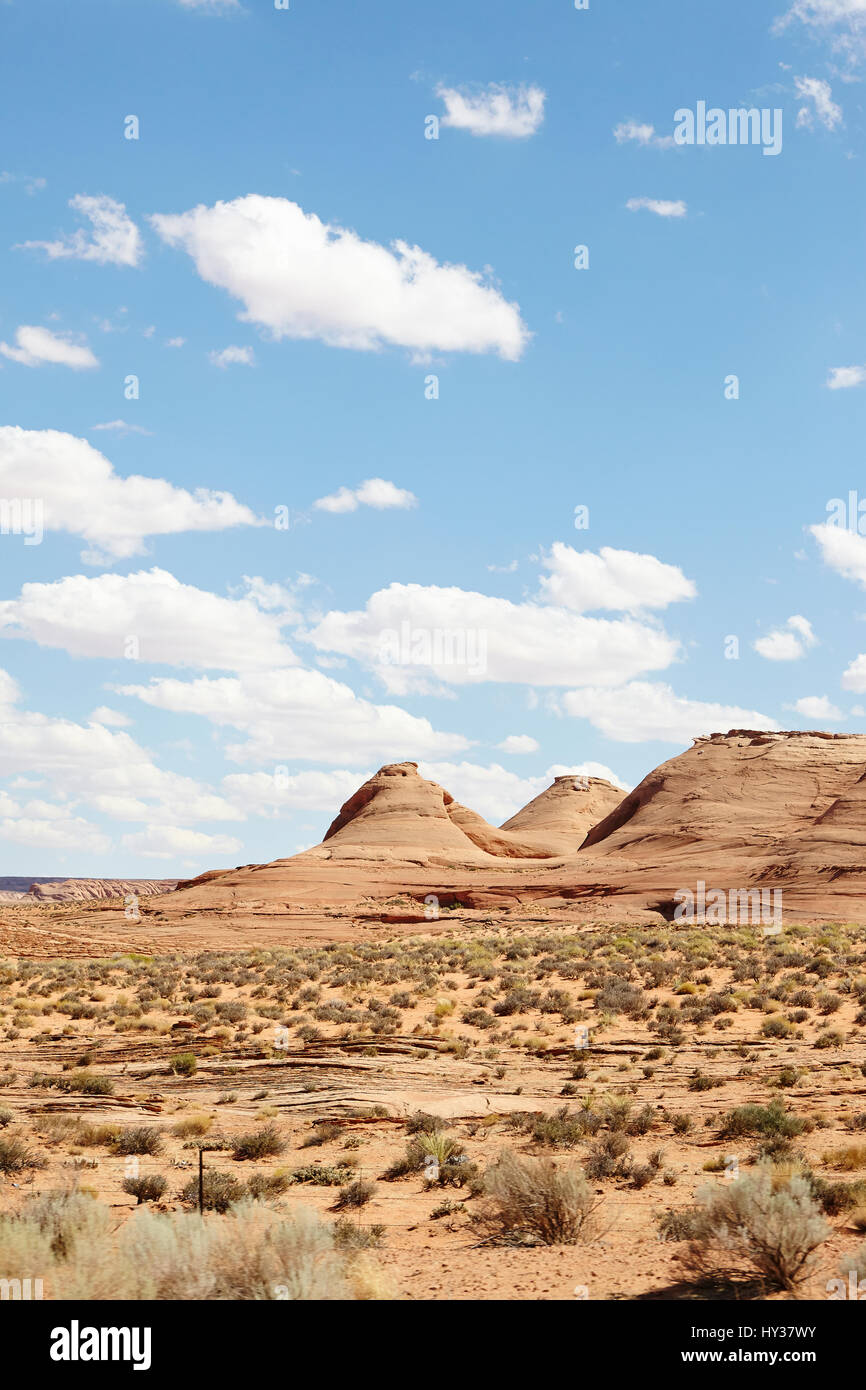USA, Arizona, Cloudy sky over canyons and desert Stock Photo - Alamy